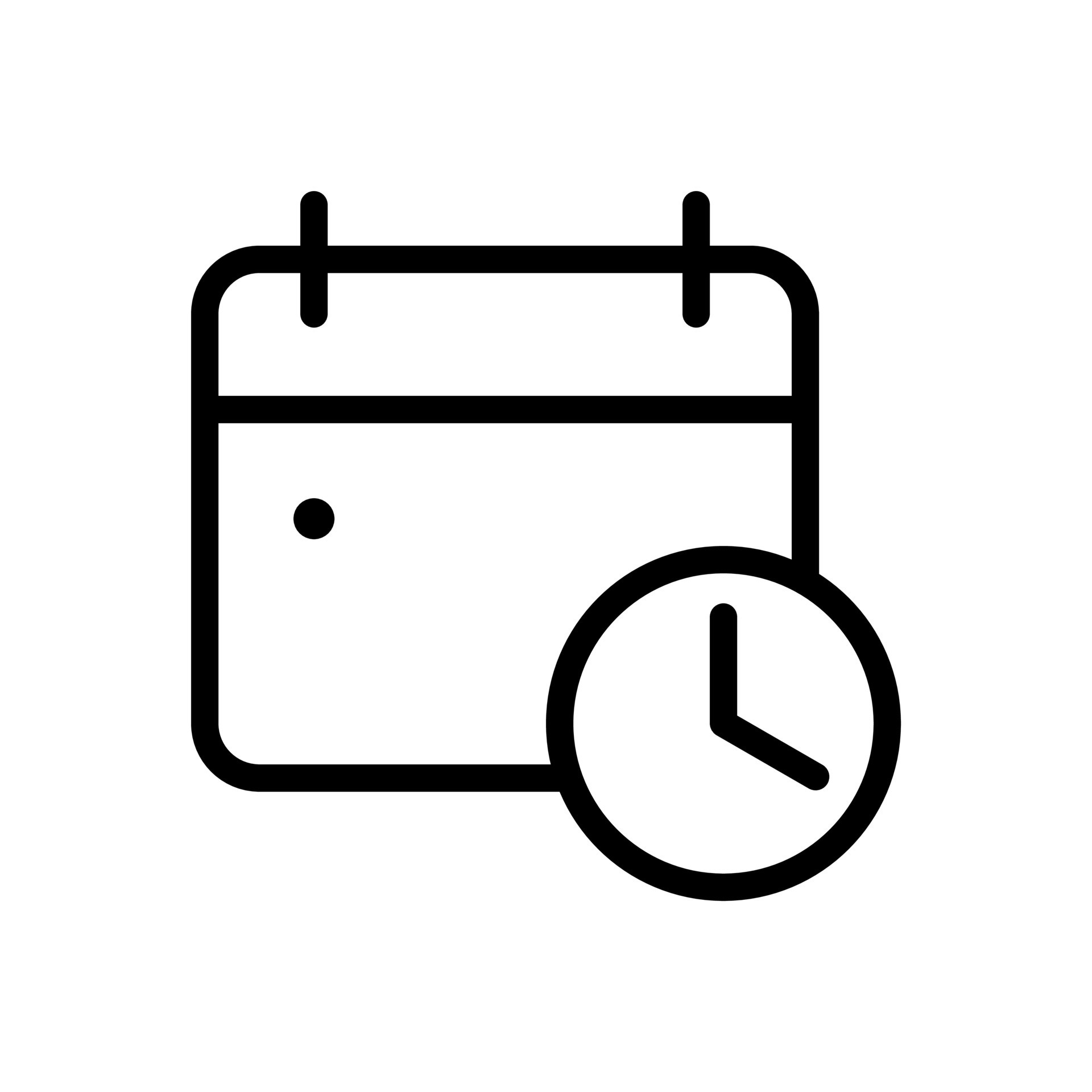 Calendar With Clock Time Date Event Schedule Appointment Deadline