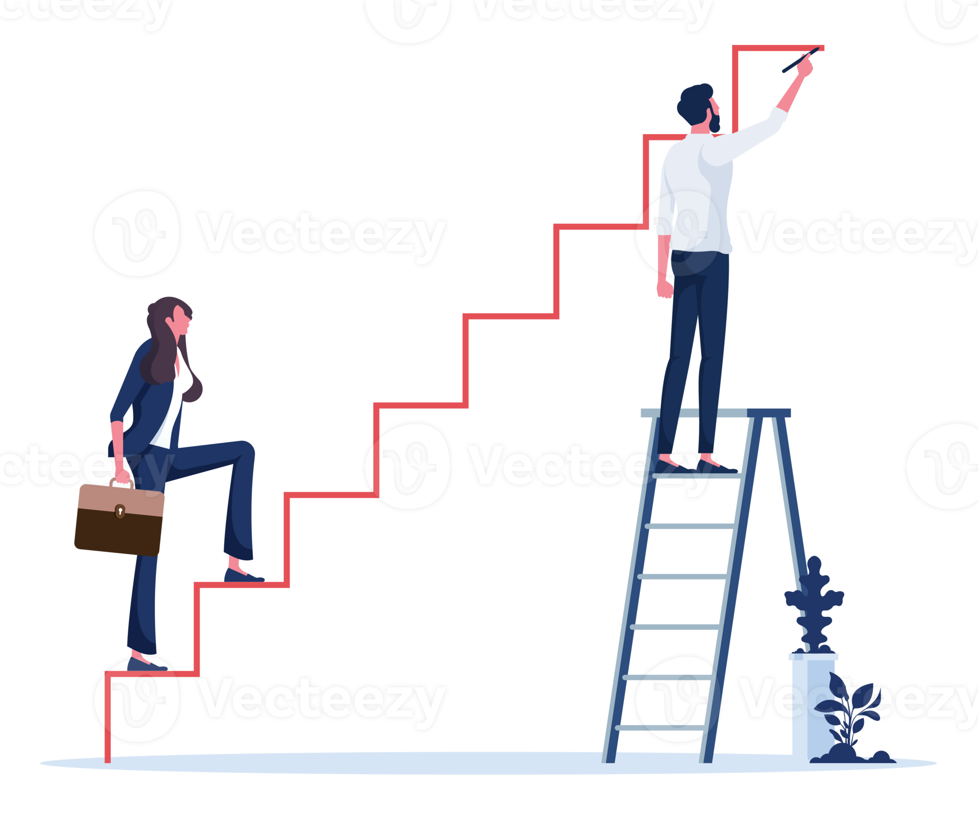 Business career challenge and teamwork concept 19038675 PNG