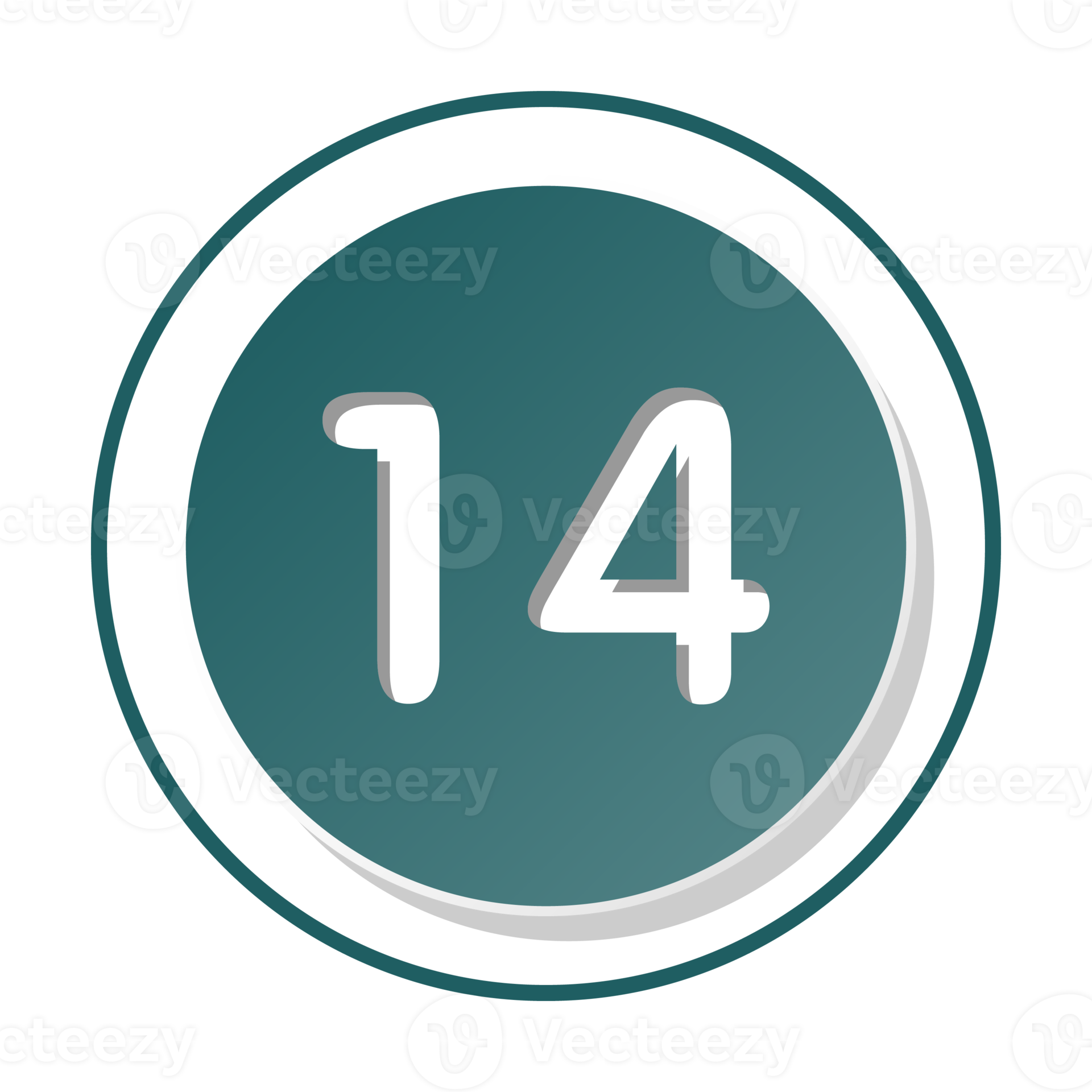 Bullet with number 14 19039338 PNG