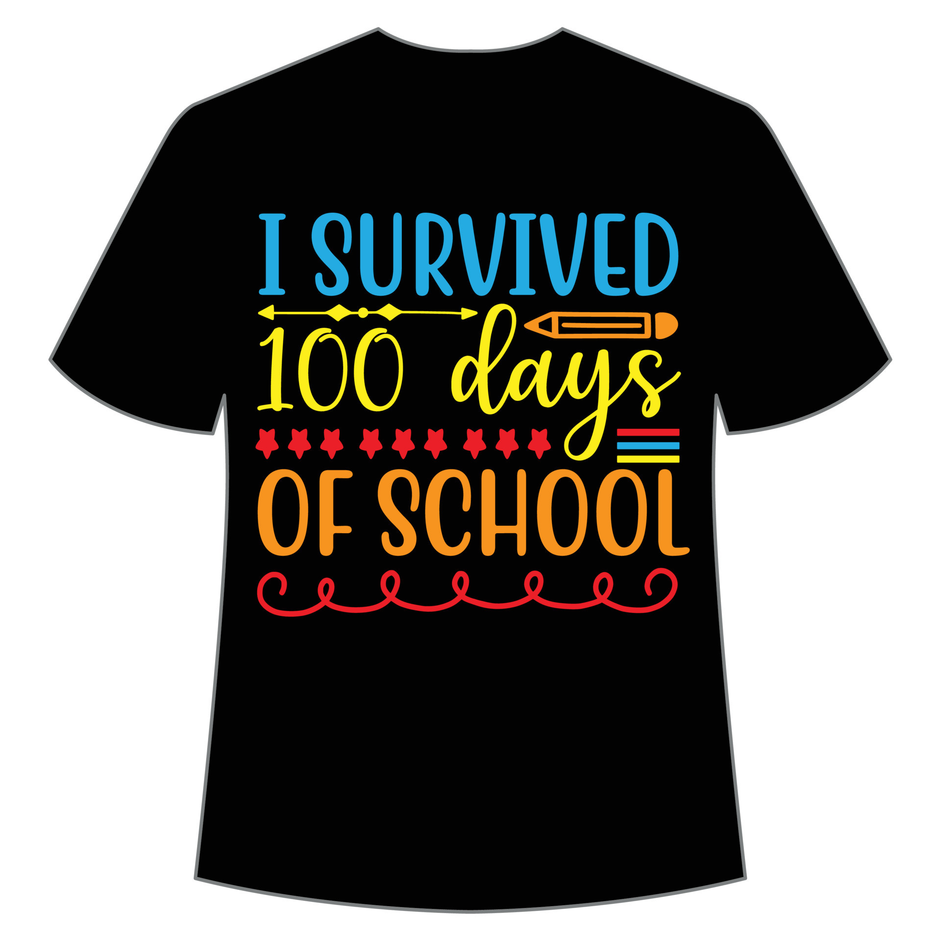I Survived 100 Days Of School T Shirt Happy Back To School Day Shirt