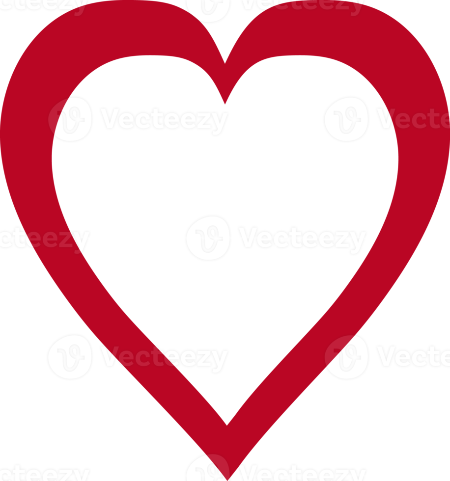 Red Empty Heart 19040388 Png