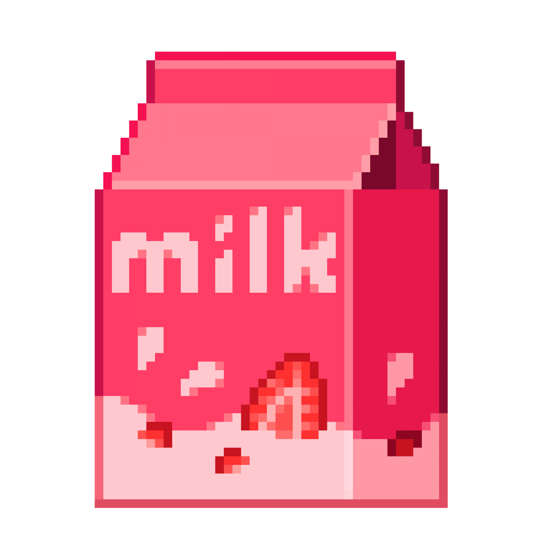 An 8-bit retro styled pixel art illustration of strawberry milk ... An 8-bit retro styled pixel art illustration of strawberry milk ...