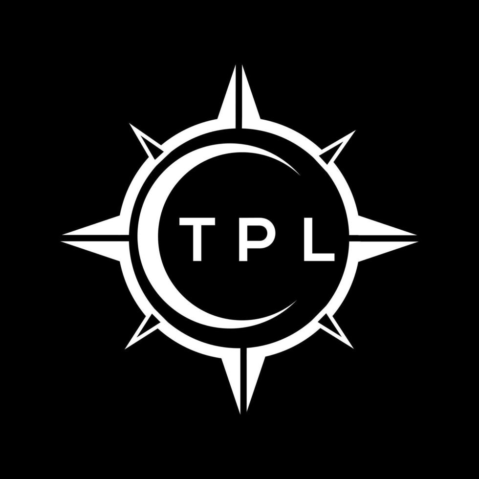 Tpl Abstract Technology Logo Design On Black Background Tpl Creative Initials Letter Logo