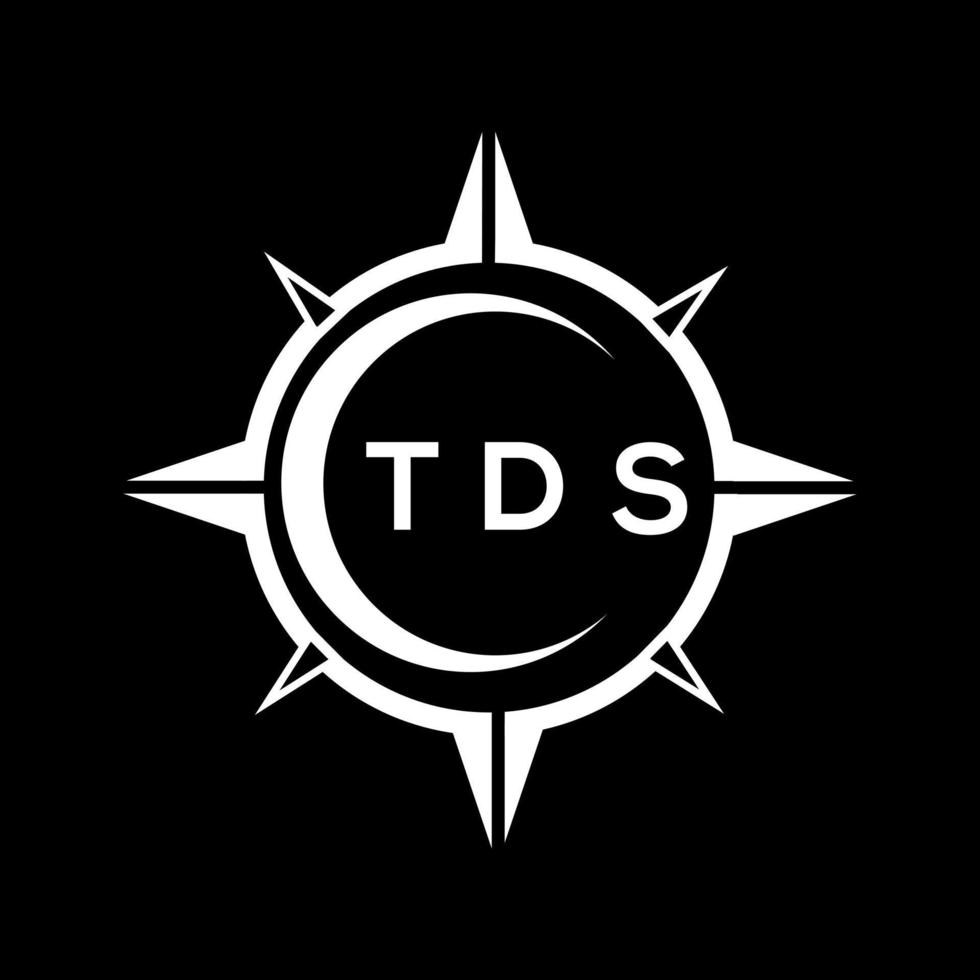 diseño de logotipo de tecnología abstracta tds sobre fondo negro. concepto de logotipo de letra ...