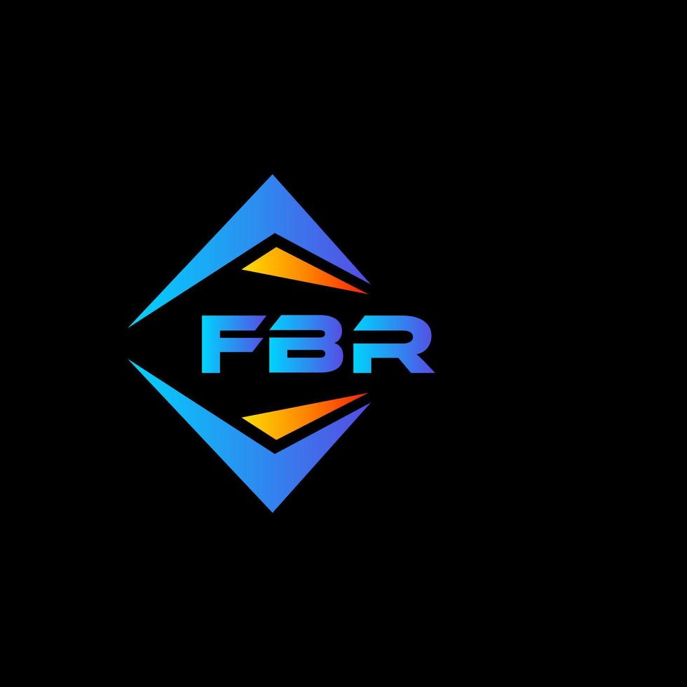 diseño de logotipo de tecnología abstracta fbr sobre fondo blanco. concepto de logotipo de letra ...
