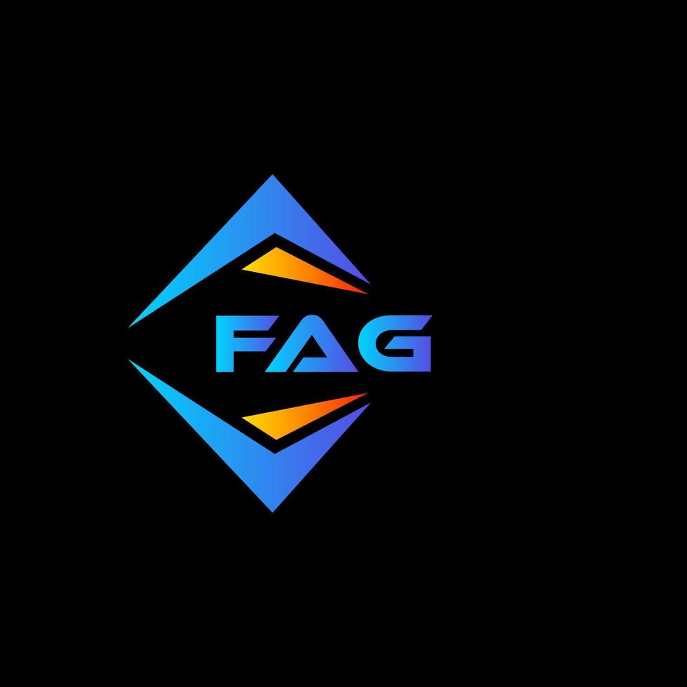 diseño de logotipo de tecnología abstracta fag sobre fondo blanco. concepto de logotipo de letra ...