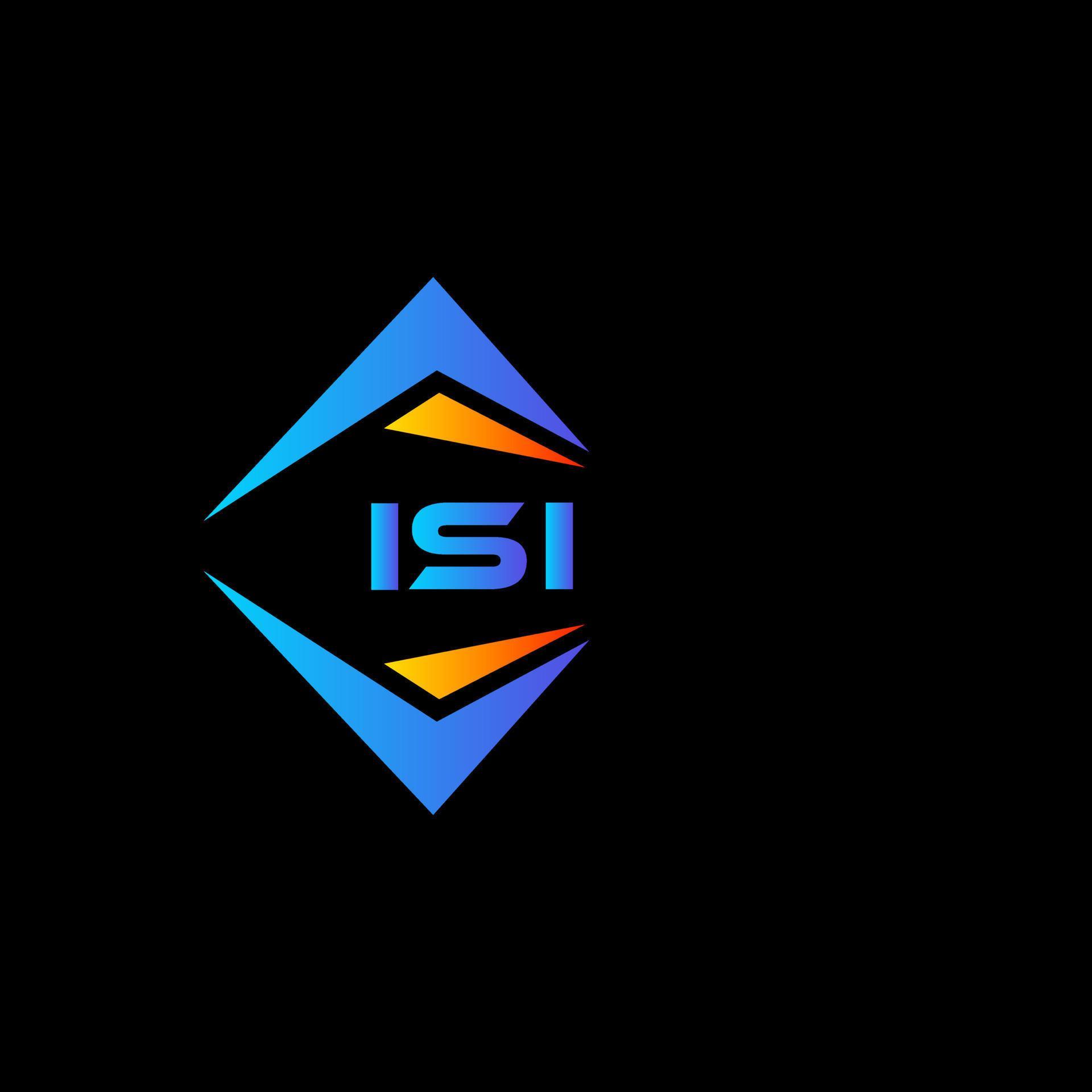 ISI abstract technology logo design on white background. ISI creative initials letter logo ...