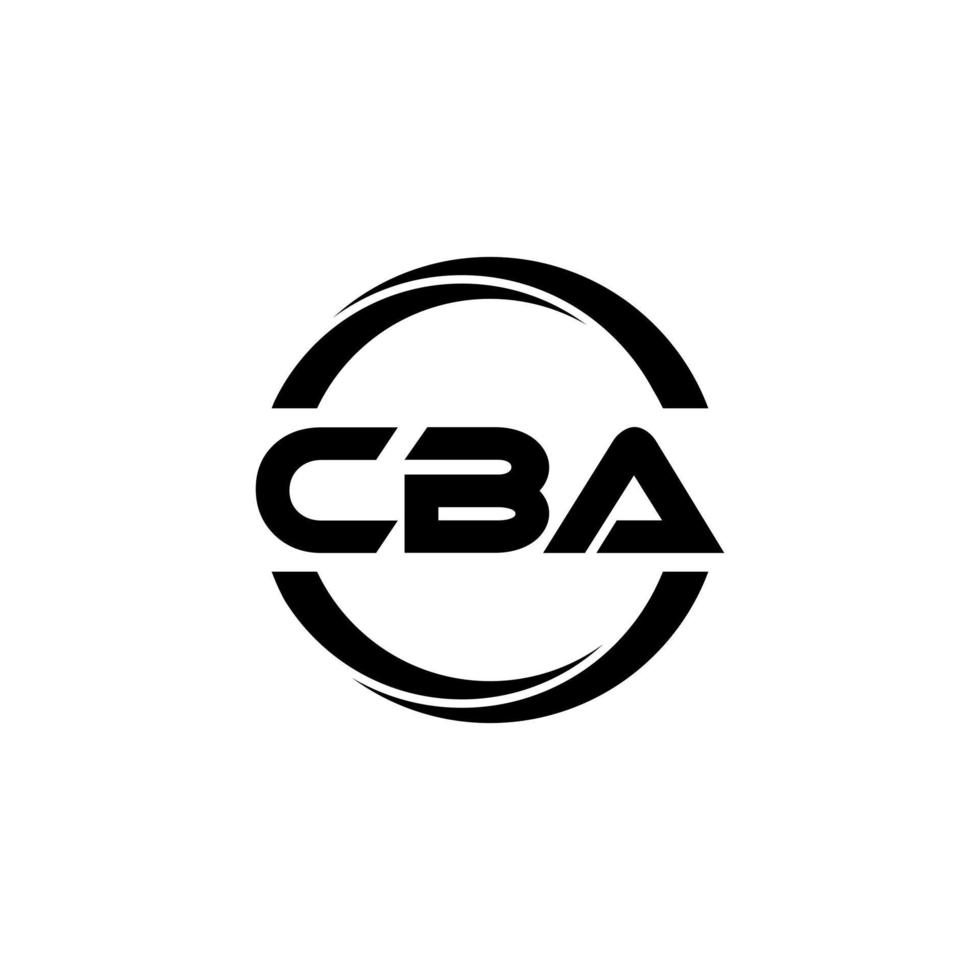 CBA letter logo design in illustration. Vector logo, calligraphy designs for logo, Poster ...