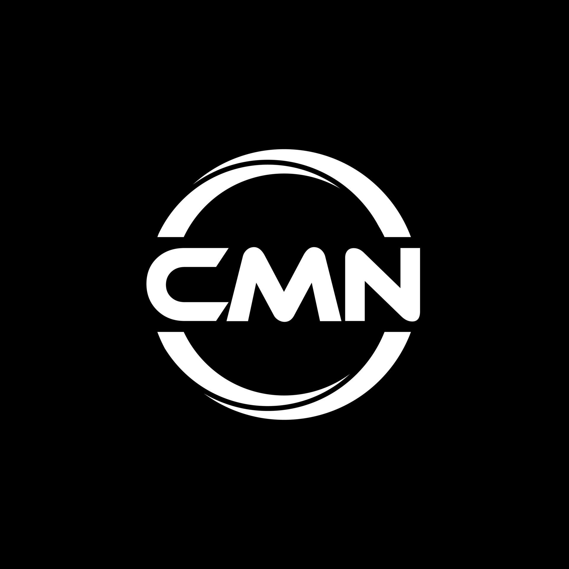 diseño del logotipo de la letra cmn en la ilustración. logotipo vectorial, diseños de caligrafía ...