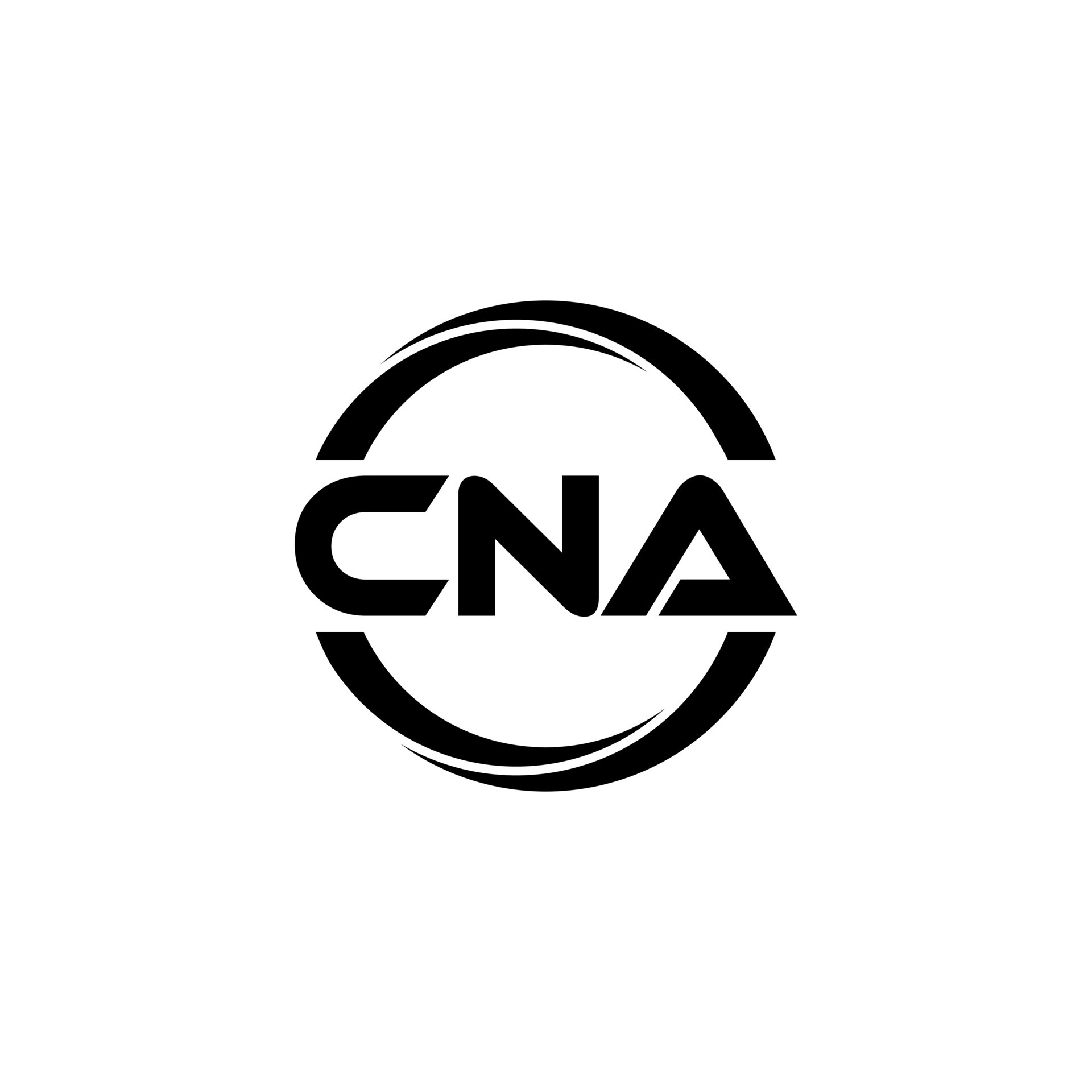 diseño del logotipo de la letra cna en la ilustración. logotipo vectorial, diseños de caligrafía ...