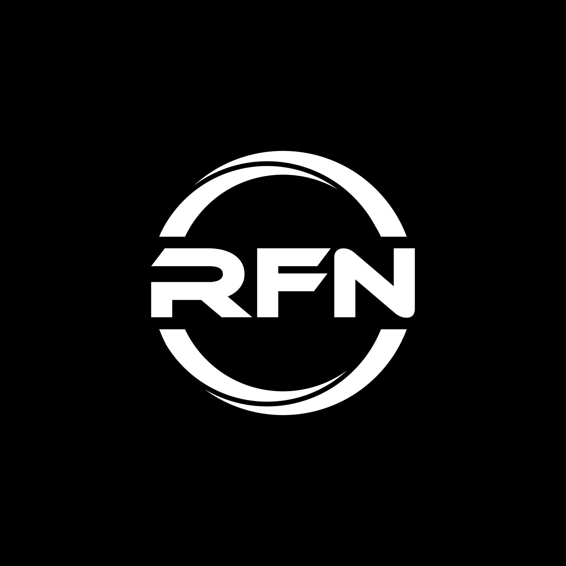 diseño de logotipo de letra rfn en ilustración. logotipo vectorial, diseños de caligrafía para ...