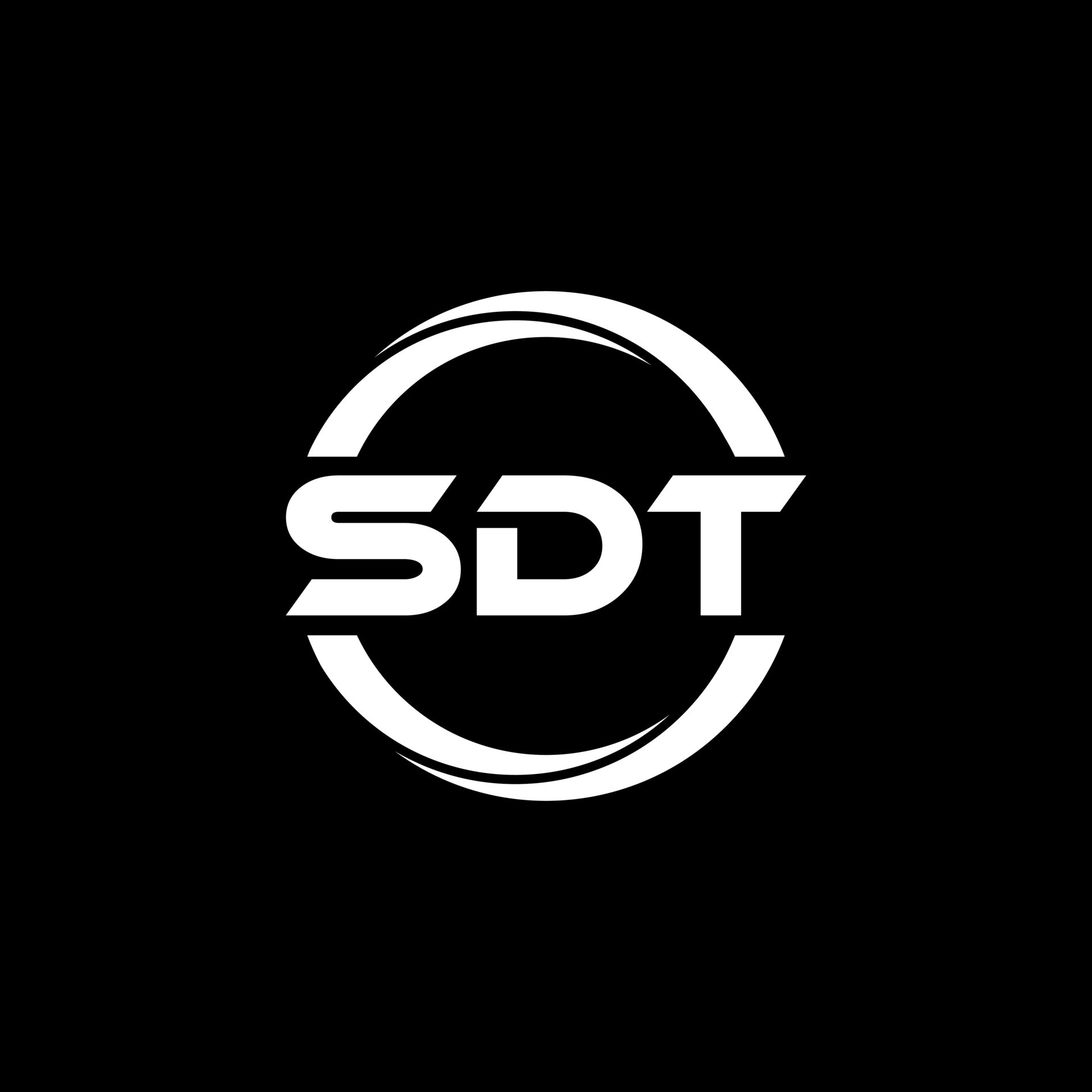 diseño de logotipo de letra sdt en ilustración. logotipo vectorial, diseños de caligrafía para ...