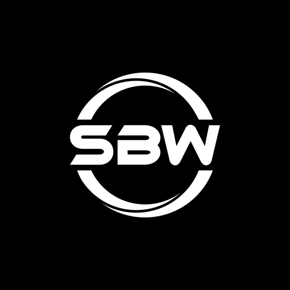 SBW letter logo design in illustration. Vector logo, calligraphy designs for logo, Poster ...