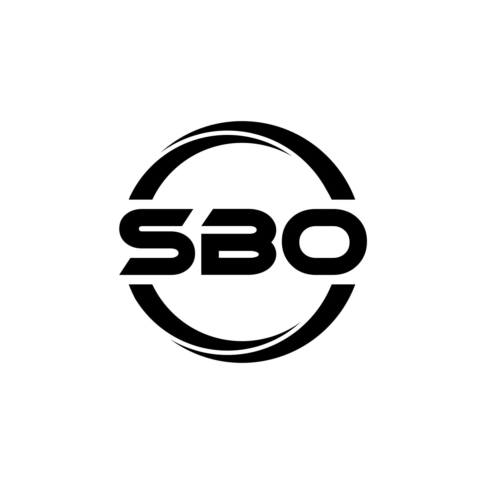 diseño de logotipo de letra sbo en ilustración. logotipo vectorial, diseños de caligrafía para ...