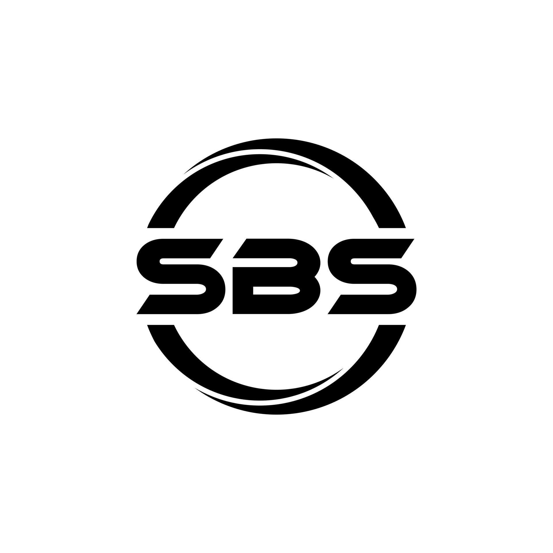 diseño del logotipo de la letra sbs en la ilustración. logotipo vectorial, diseños de caligrafía ...