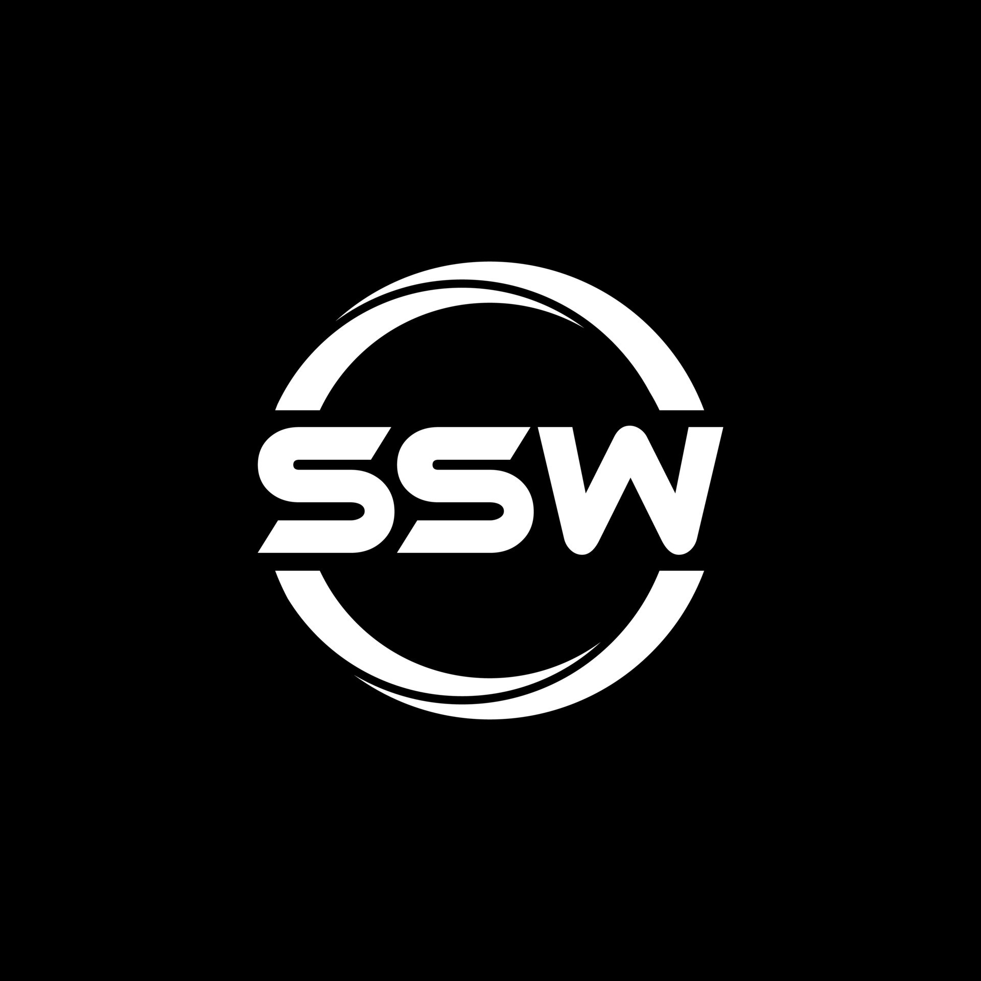 diseño del logotipo de la letra ssw en la ilustración. logotipo vectorial, diseños de caligrafía ...