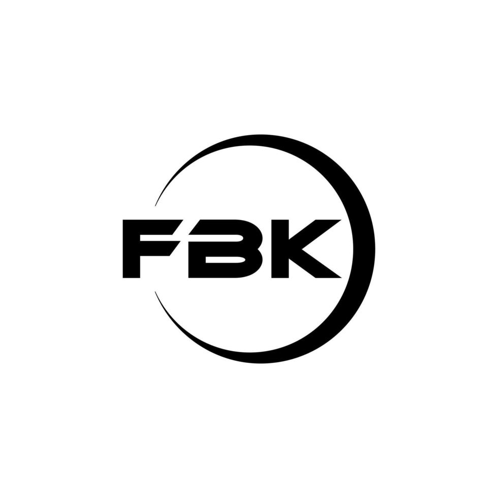 diseño de logotipo de letra fbk en ilustración. logotipo vectorial, diseños de caligrafía para ...