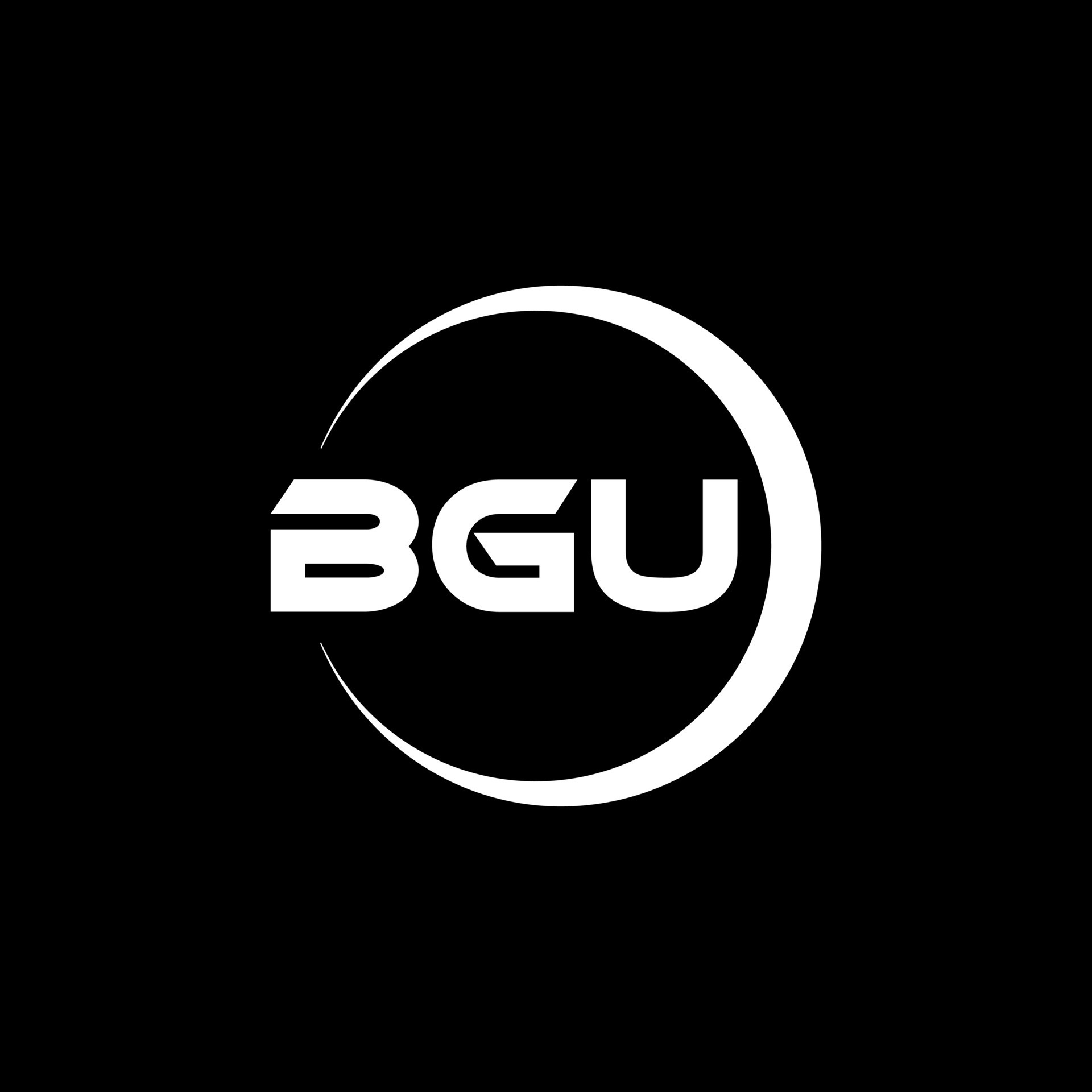 diseño de logotipo de letra bgu en ilustración. logotipo vectorial, diseños de caligrafía para ...