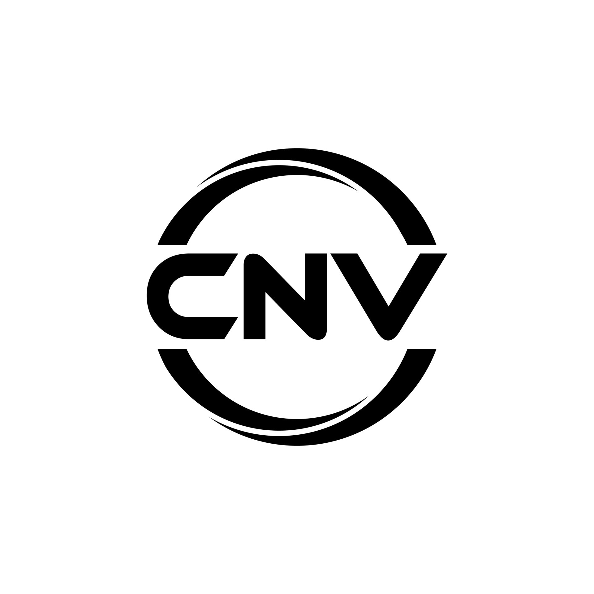 diseño del logotipo de la letra cnv en la ilustración. logotipo vectorial, diseños de caligrafía ...