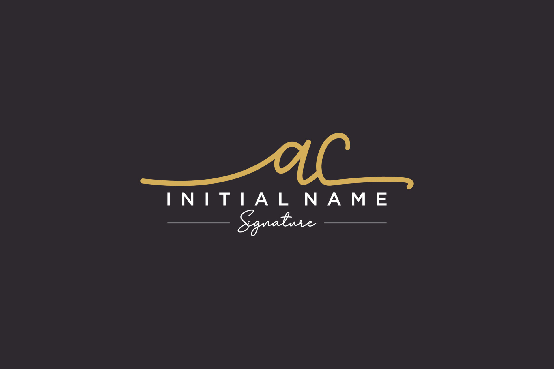 Initial AC signature logo template vector. Hand drawn Calligraphy ... Initial AC signature logo template vector. Hand drawn Calligraphy ...