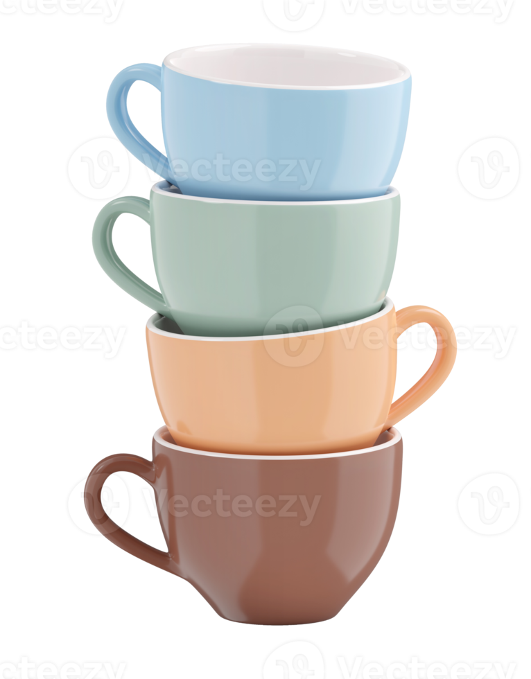 Coffee Cups Stack 19046275 Png