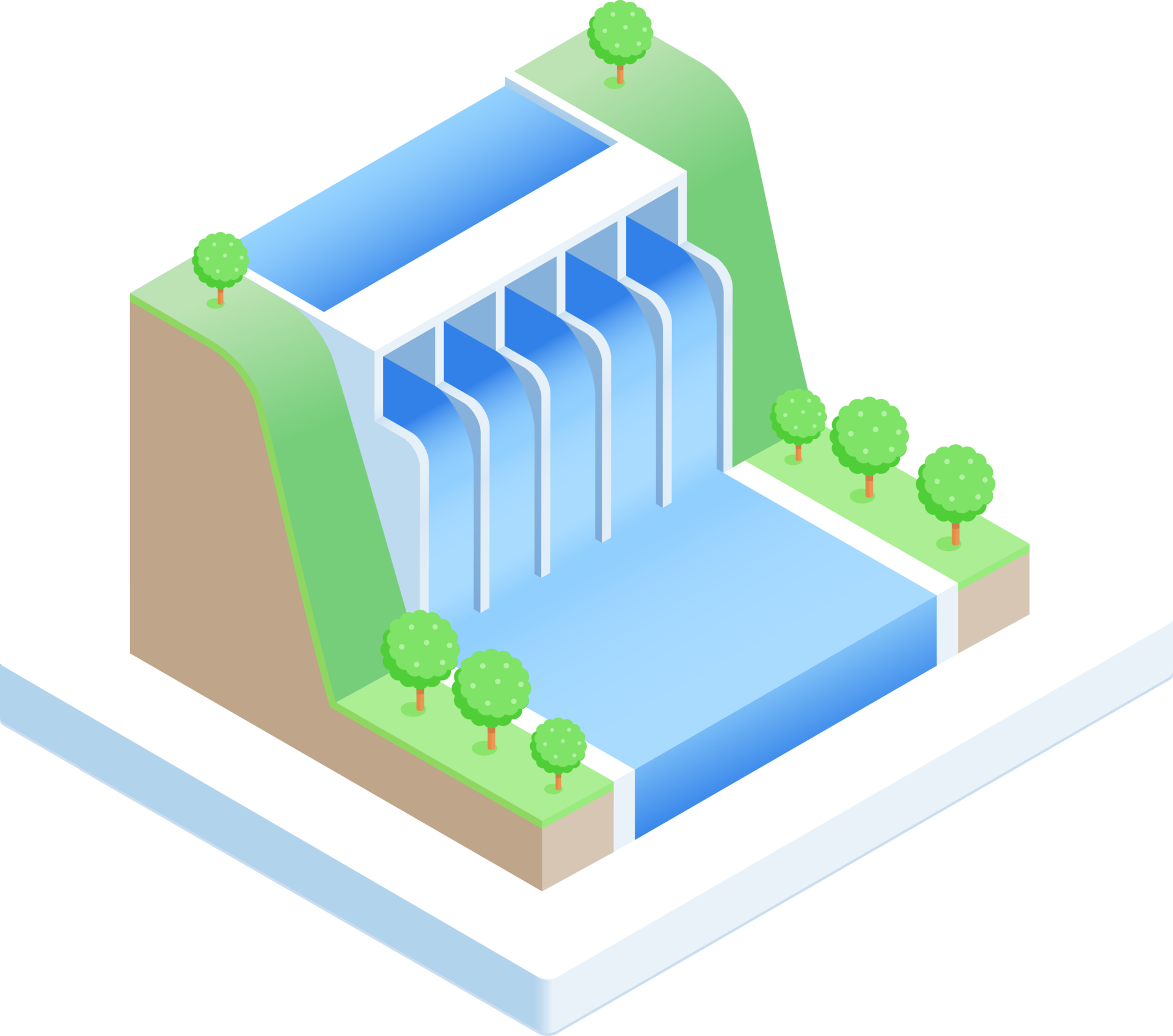 Hydroelectric power generation isometric 19046901 PNG Hydroelectric power generation isometric 19046901 PNG
