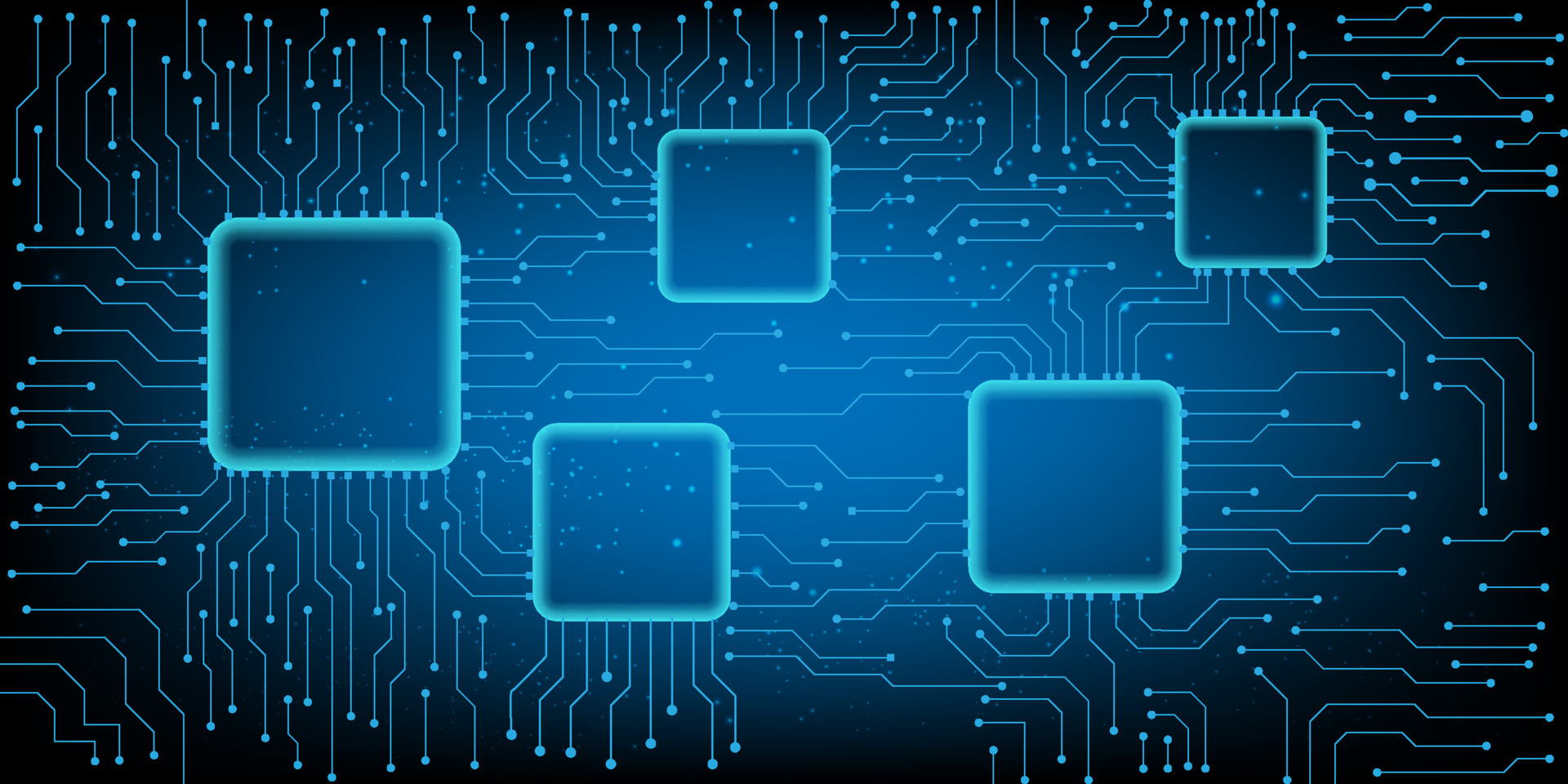Computer Chip Electronic Circuit Board Vector For Technology And