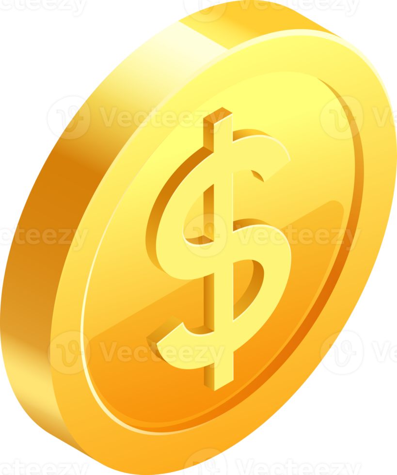 gold coin money symbol icon 19050942 PNG