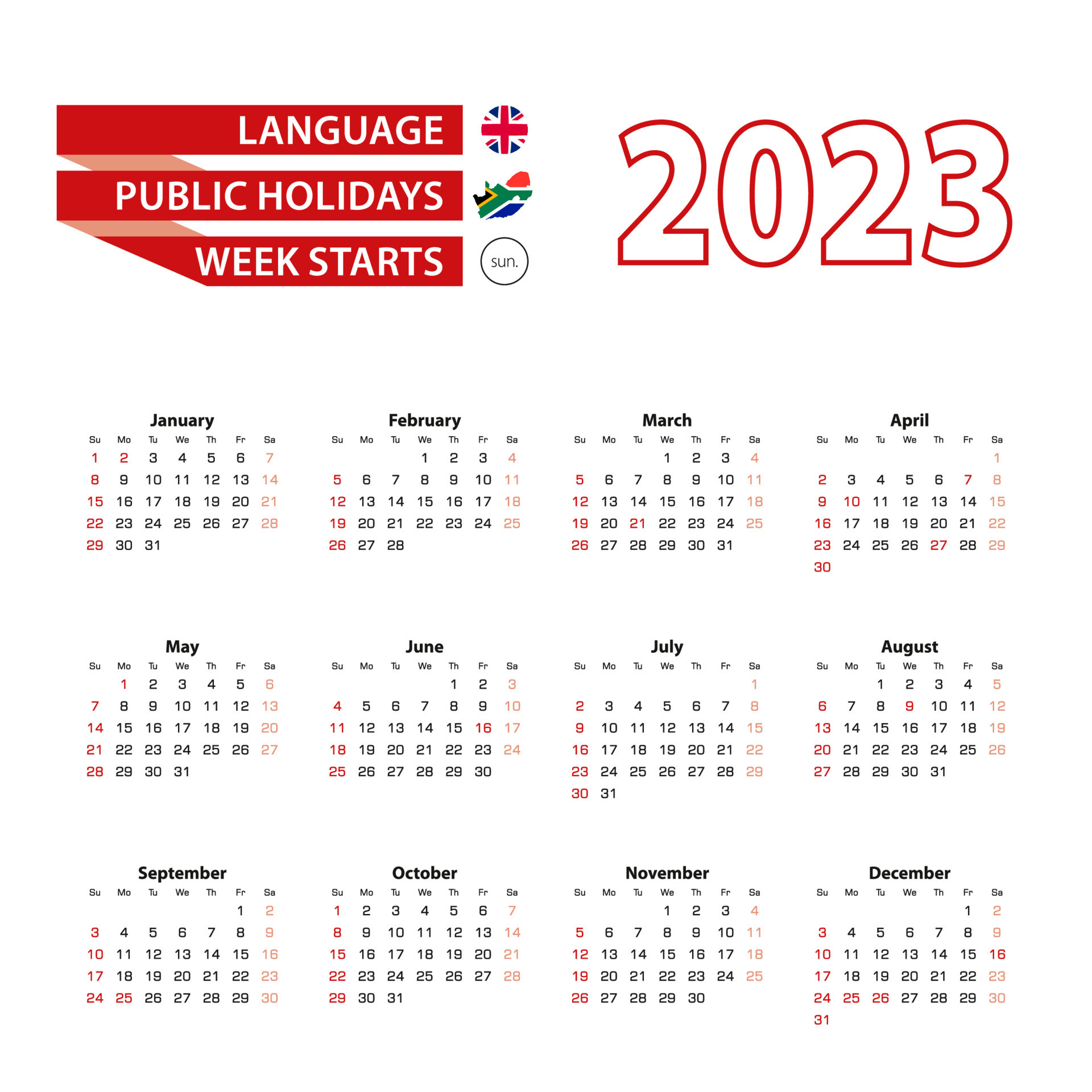 Calendar 2023 In English Language With Public Holidays The Country Of calendar-2023-in-english-language-with-public-holidays-the-country-of
