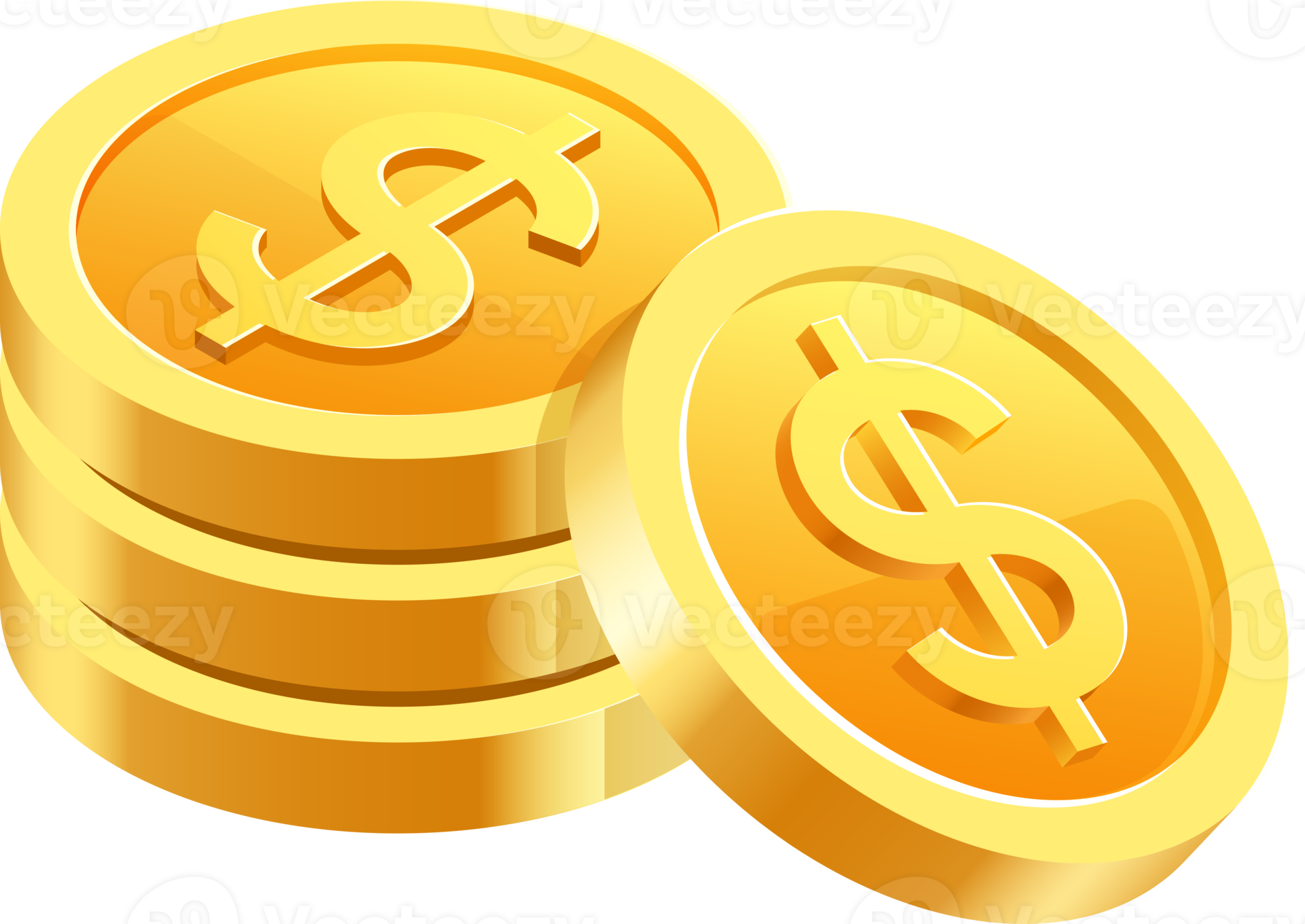 gold coin money symbol icon 19051628 PNG