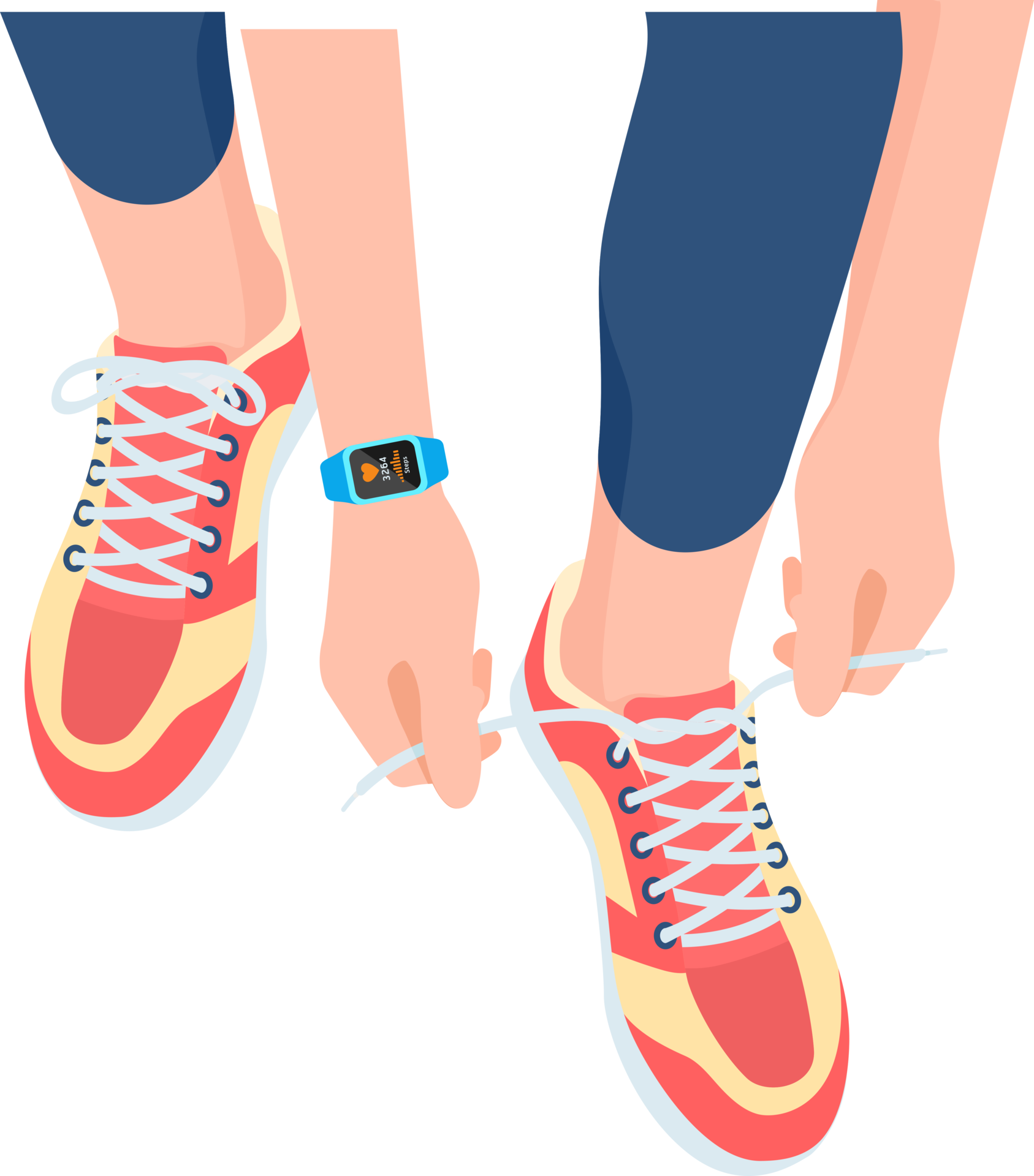 Woman Wearing Sports Shoes 19051644 Png