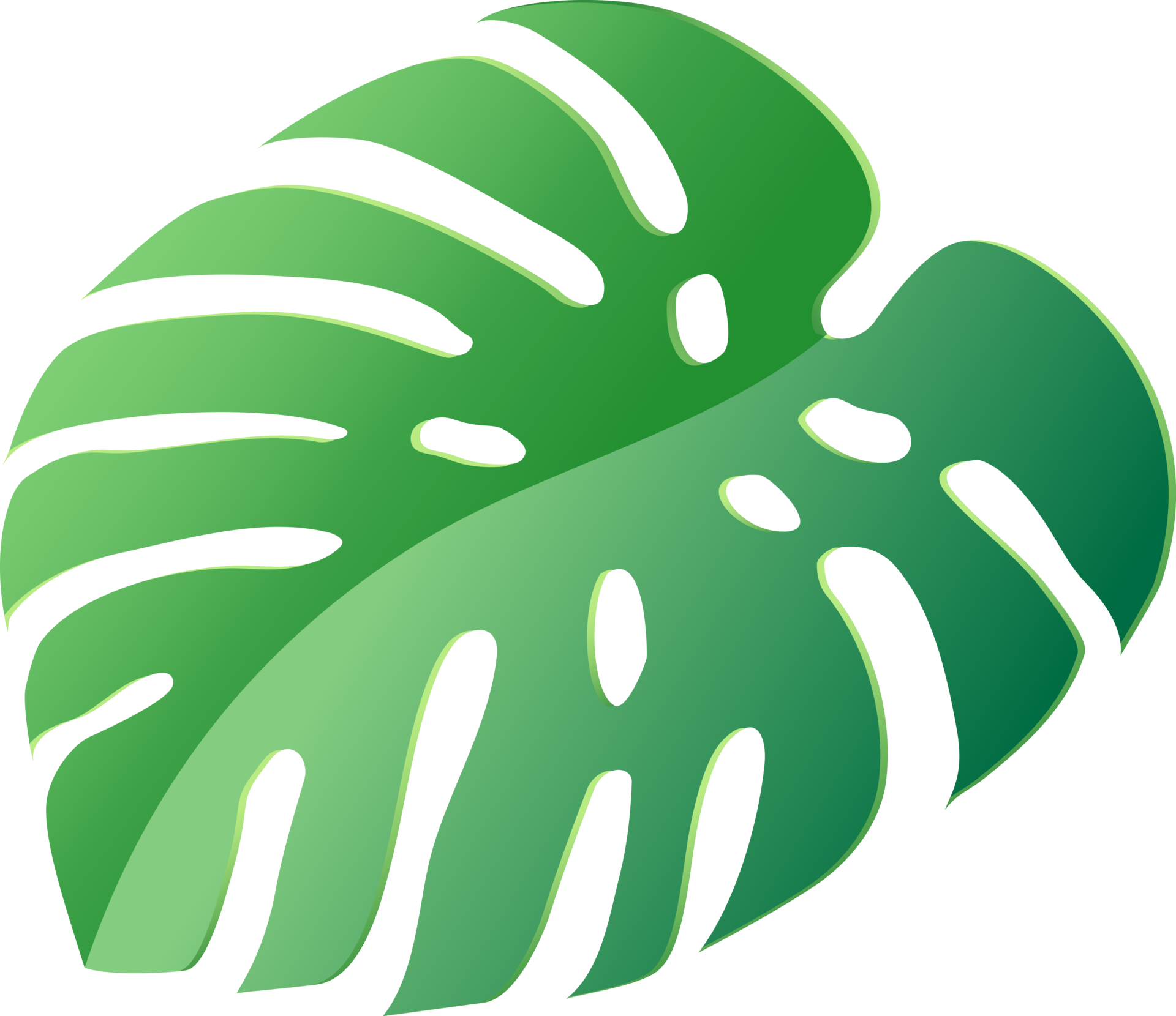 Monstera Leaf Green Color 19053695 Png