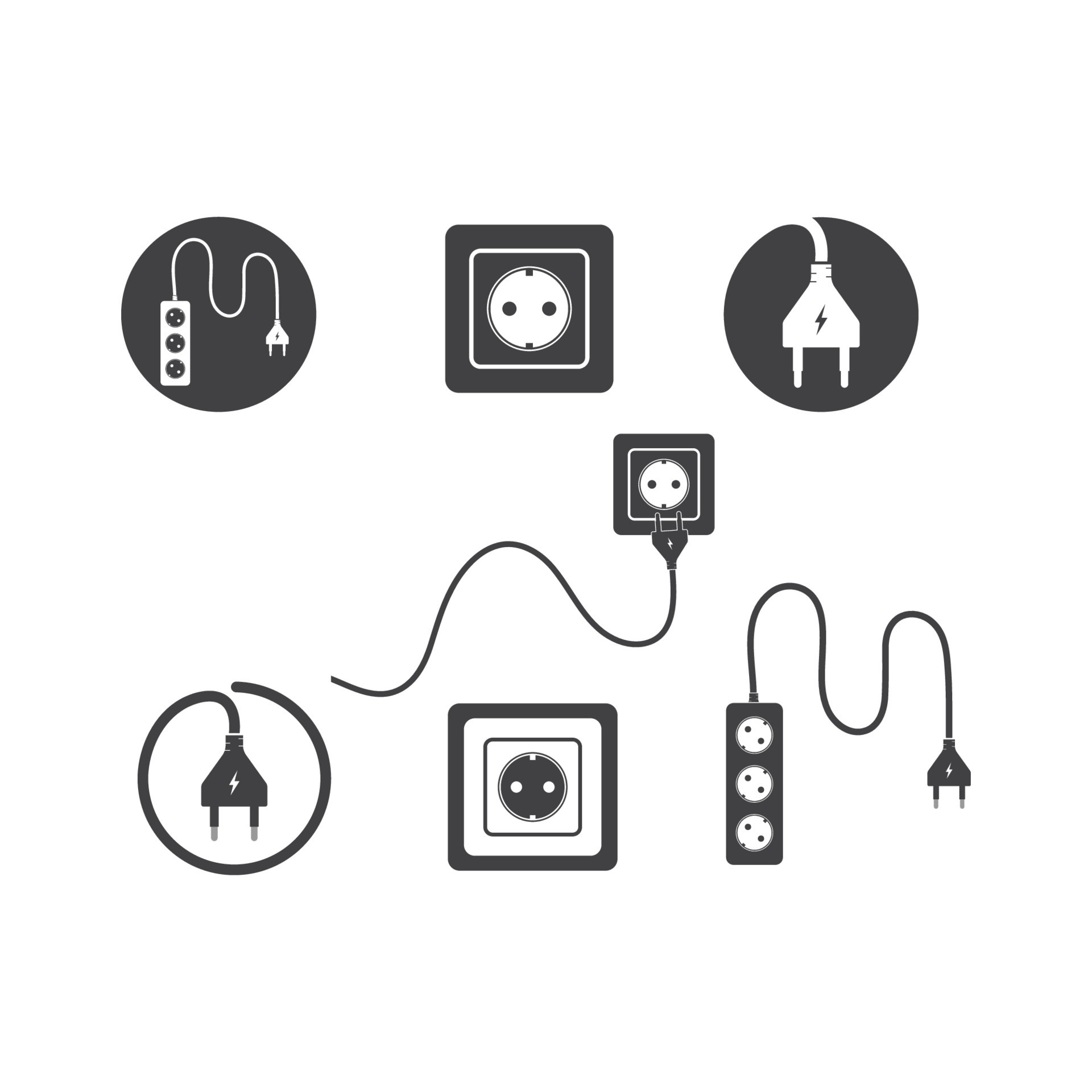 Electric Socket Plug Vector Illustration 19054491 Vector Art At Vecteezy