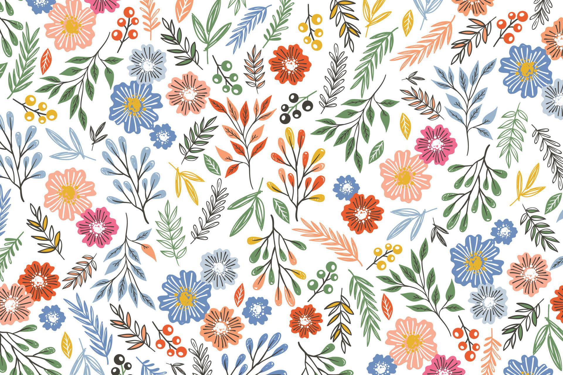 COLORED FLOWER PATTERN 19056178 Vector Art at Vecteezy