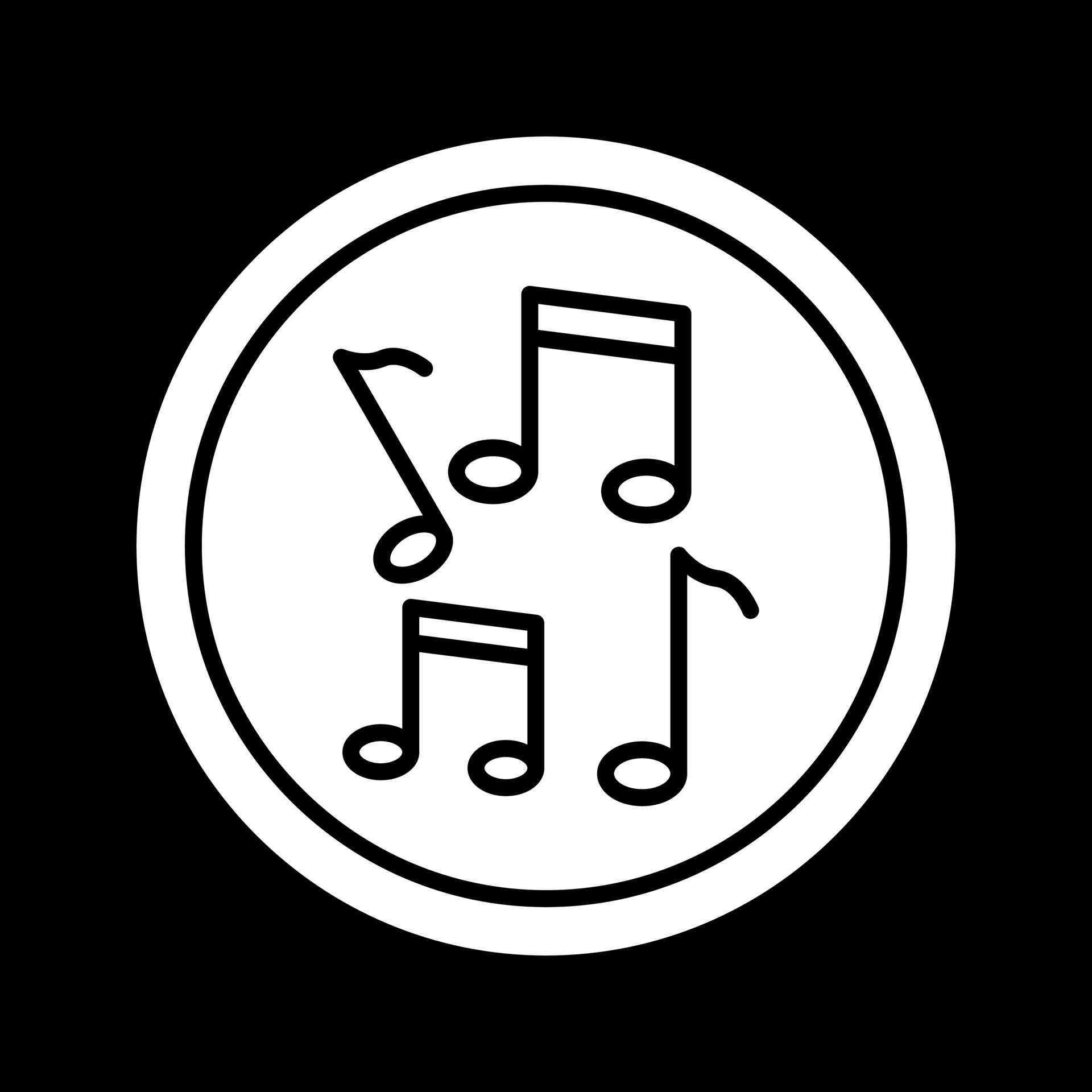 icono de vector de notas musicales 19059332 Vector en Vecteezy