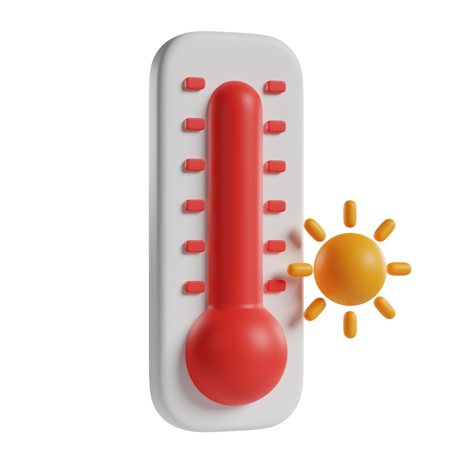 Thermometer Hot 3d Icon 19061861 Png
