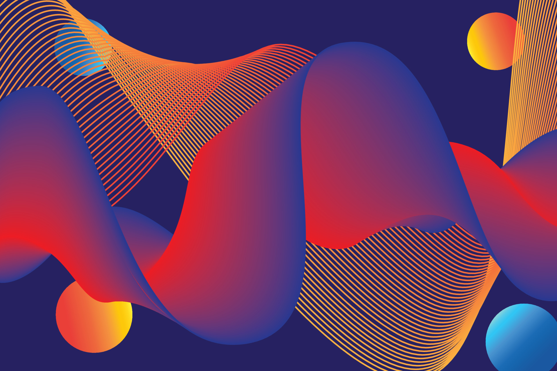 Colorful Gradient Wave Abstract Background Modern Poster With Gradient