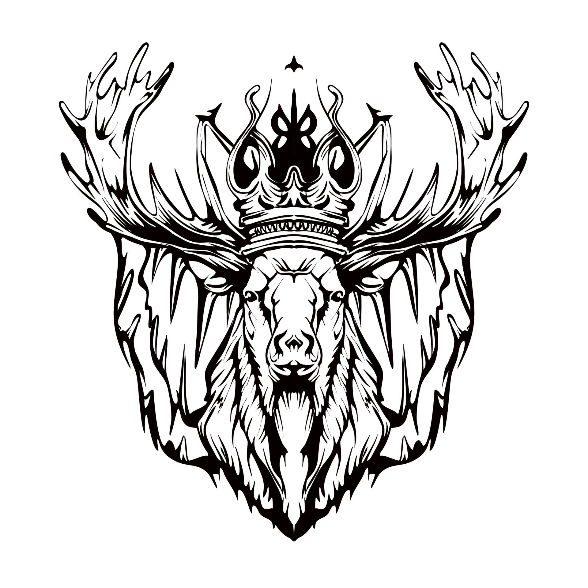 Moose Drawing Outline