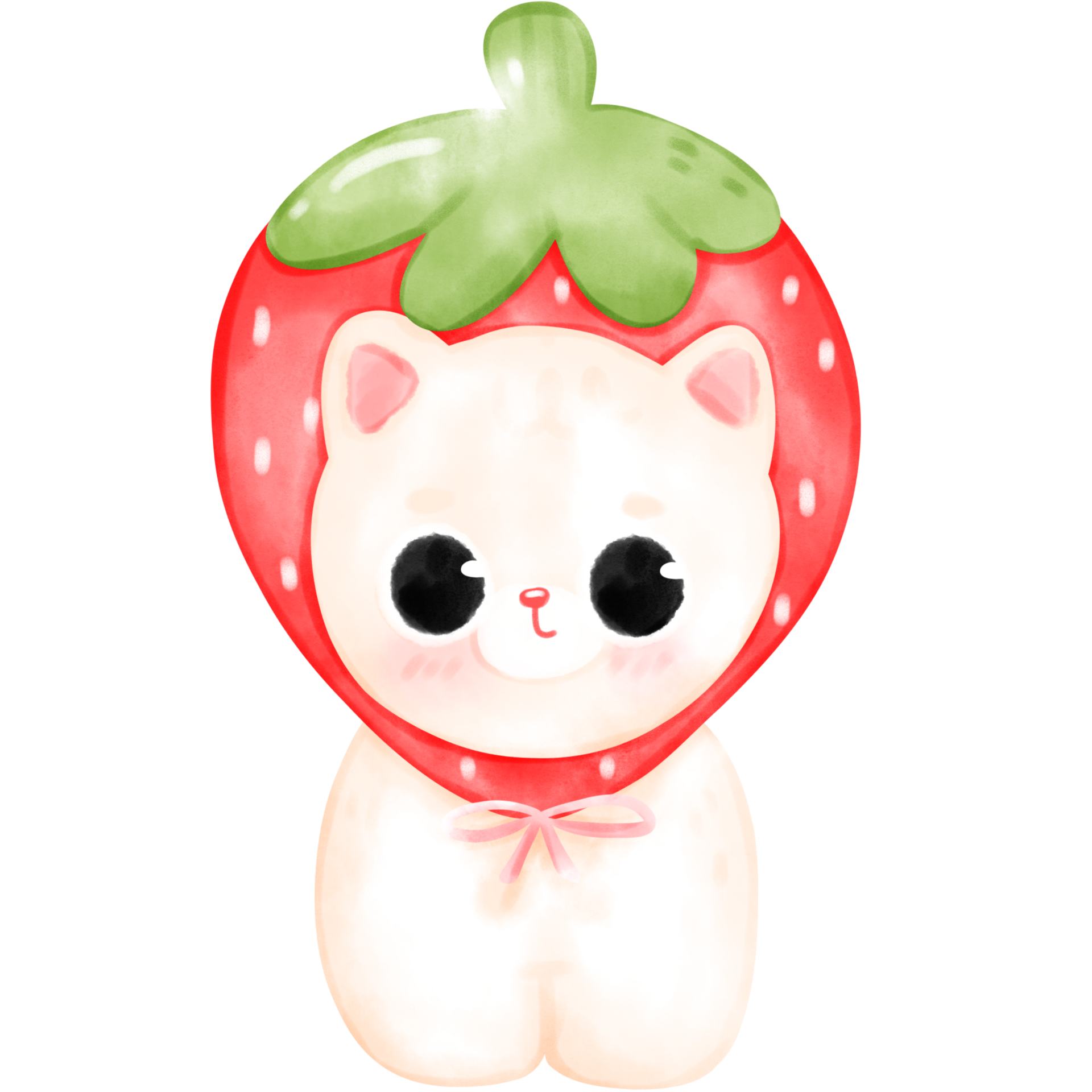 Ejemplo Lindo De La Acuarela Del Gatito Del Gato De La Fresa 19080814 Png