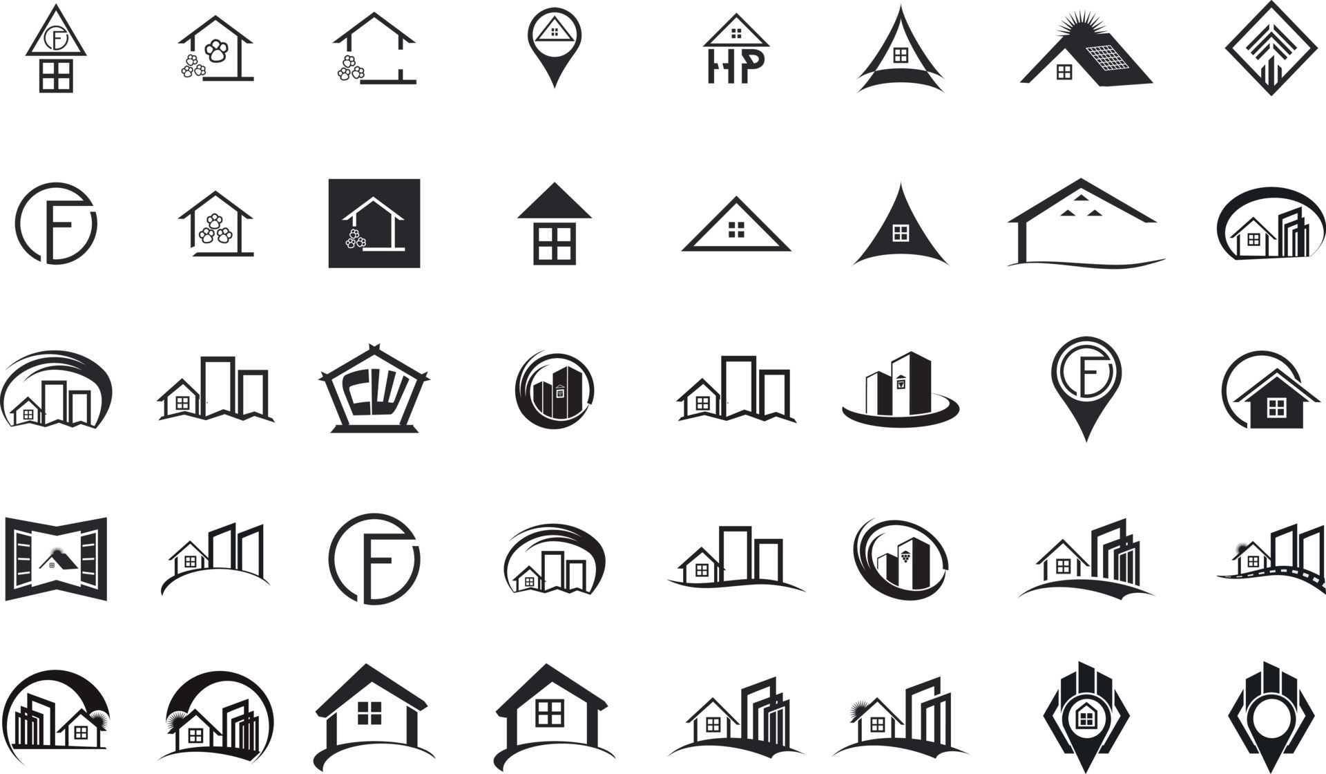 real estate vector logo, logo set, icon bundle, vintage logo gradient ... real estate vector logo, logo set, icon bundle, vintage logo gradient ...