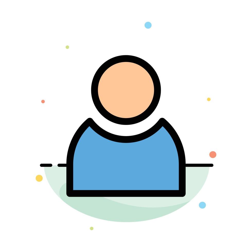 Avatar User Basic Abstract Flat Color Icon Template 19091809 Vector Art ...