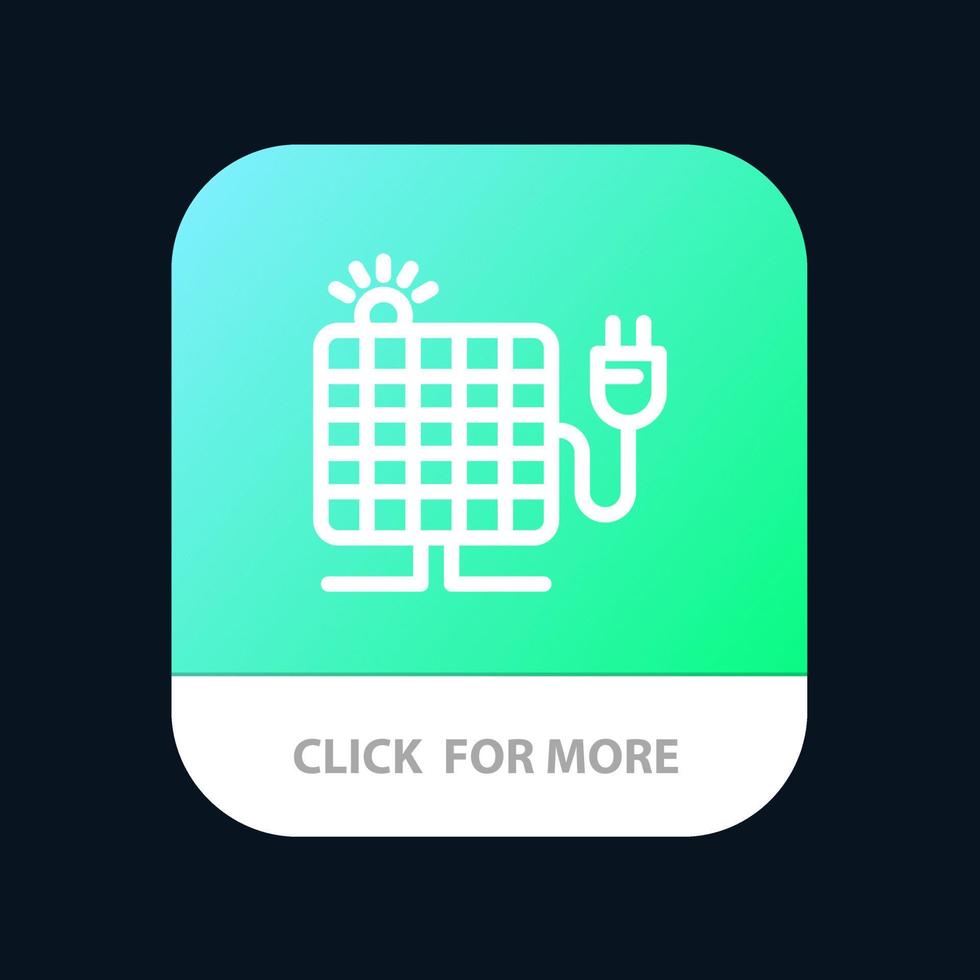 Energy Solar Sun Plug Mobile App Button Android And Ios Line Version 19091983 Vector Art At Vecteezy