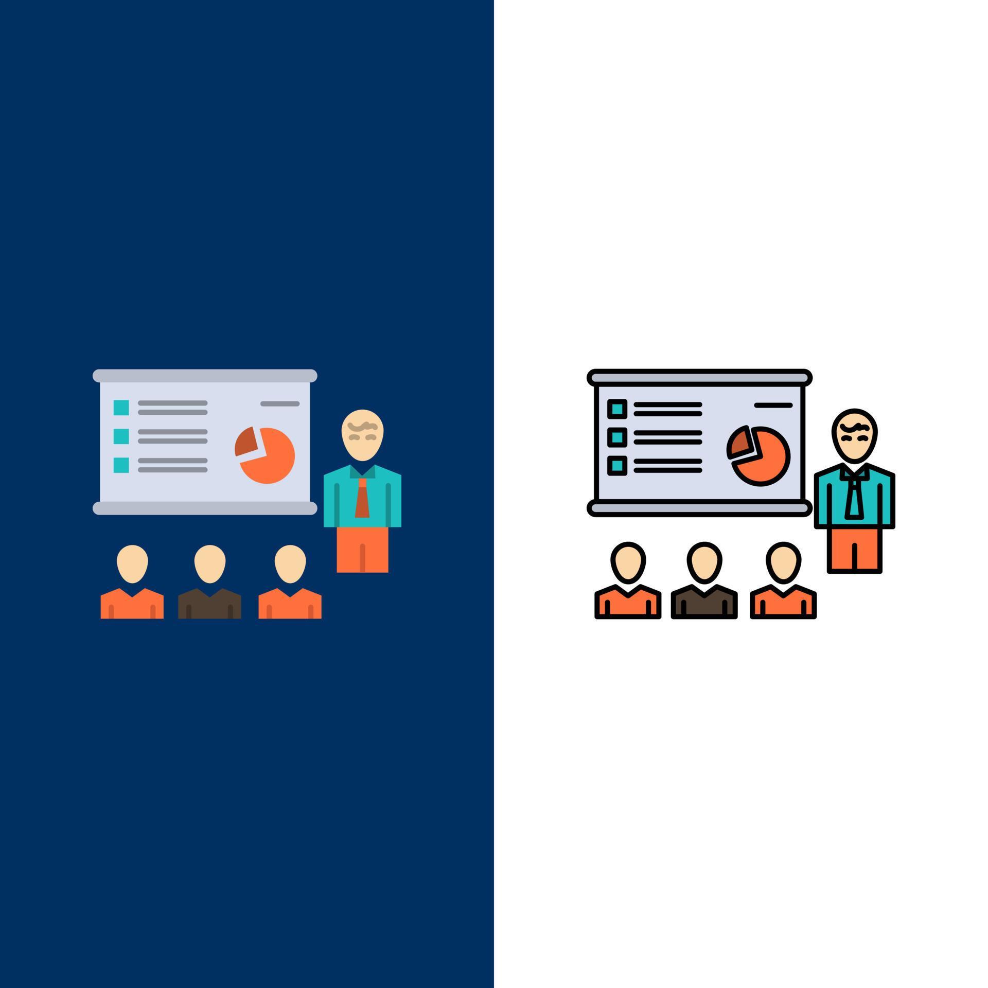 Presentation Analytics Business Graph Marketing People Statistics Icons ...