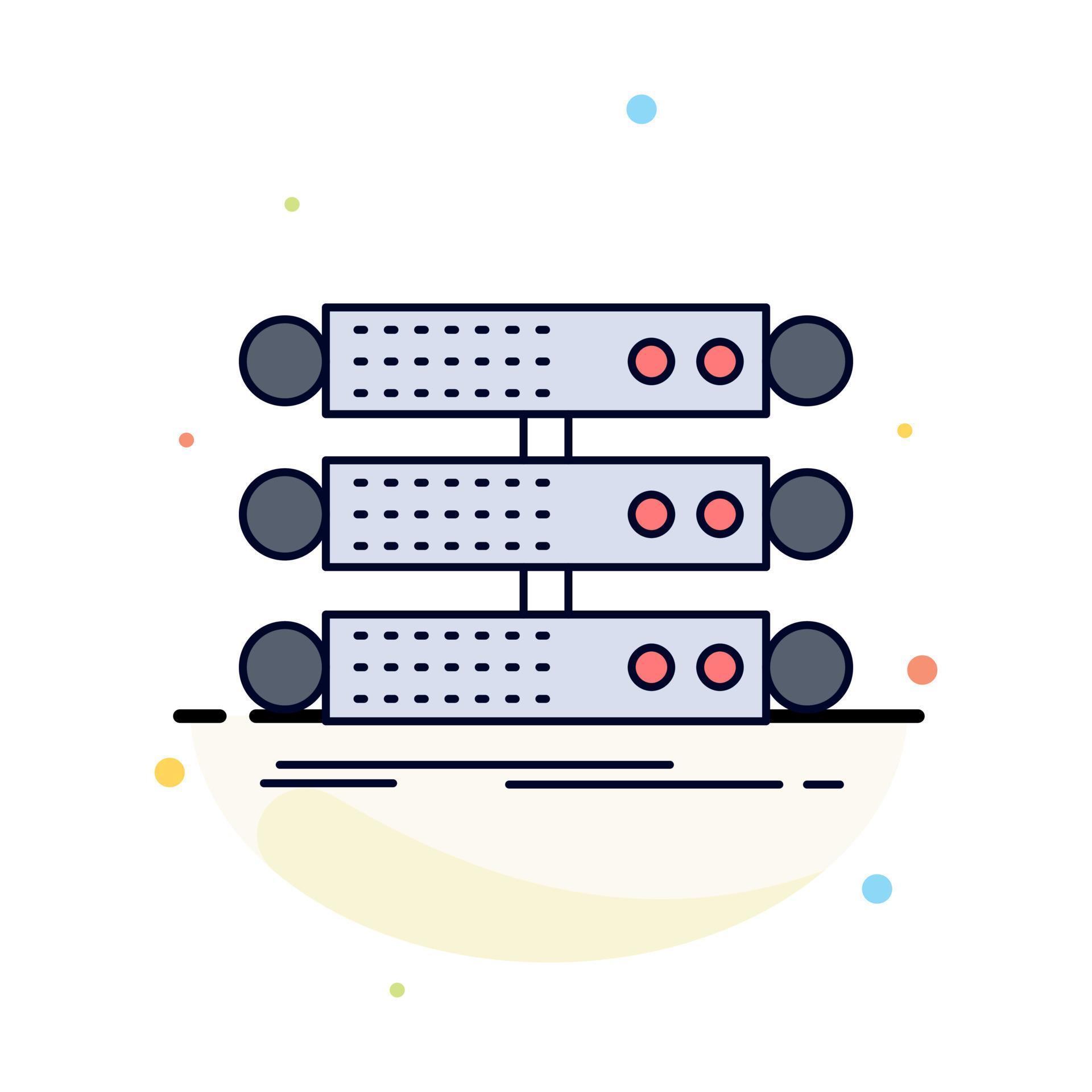 server structure rack database data Flat Color Icon Vector 19093099 Vector Art at Vecteezy