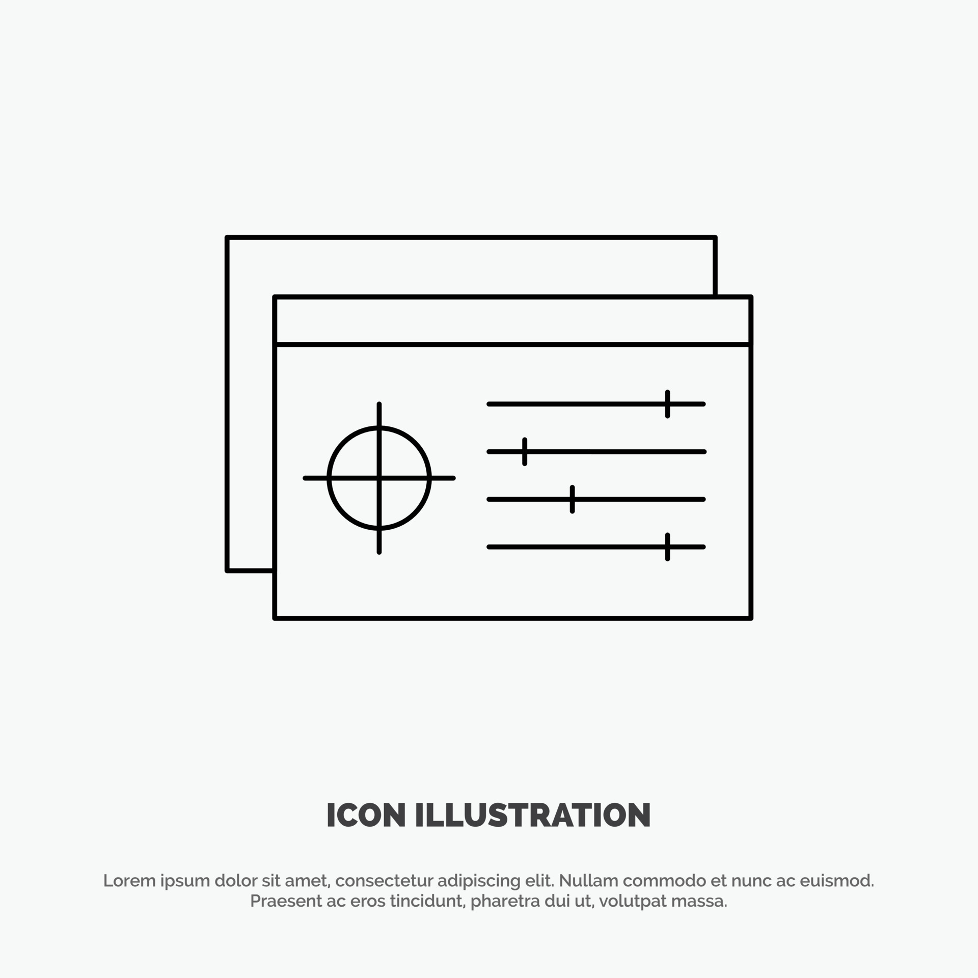 Setting Controller Target Object Vector Line Icon 19093389 Vector Art ... Setting Controller Target Object Vector Line Icon 19093389 Vector Art ...