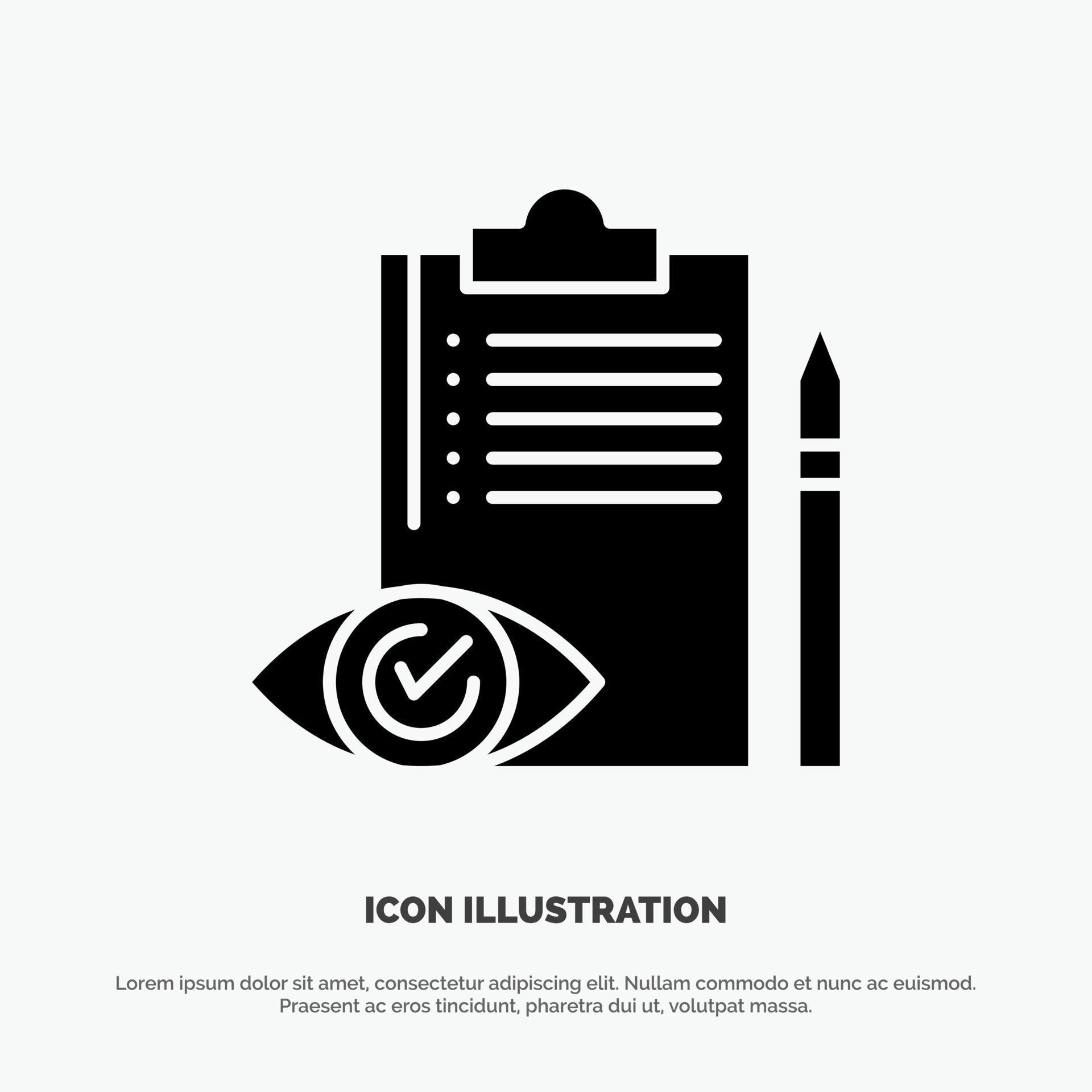 Quality Control Backlog Checklist Control Plan Solid Glyph Icon Vector 19094403 Vector Art At