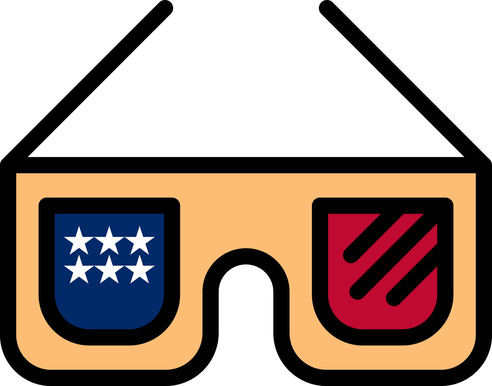 Sunglasses Glasses American Usa Business Logo Template Flat Color ... Sunglasses Glasses American Usa Business Logo Template Flat Color ...