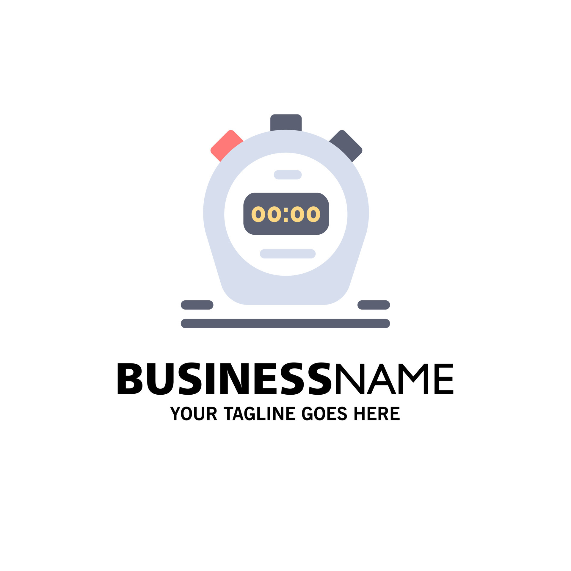 Timer Stopwatch Watch Business Logo Template Flat Color 19094973 Vector