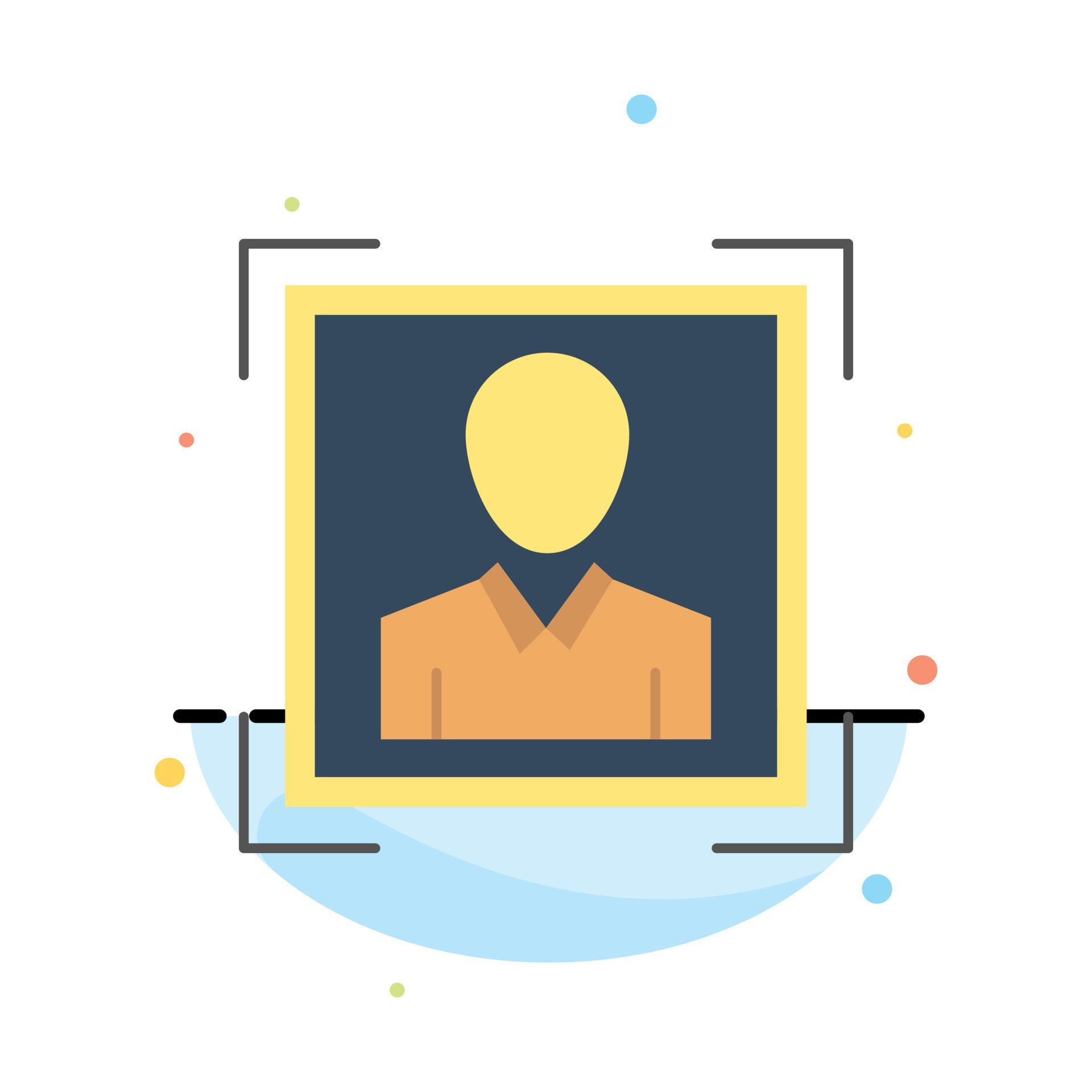 User User ID Id Profile Image Abstract Flat Color Icon Template ...