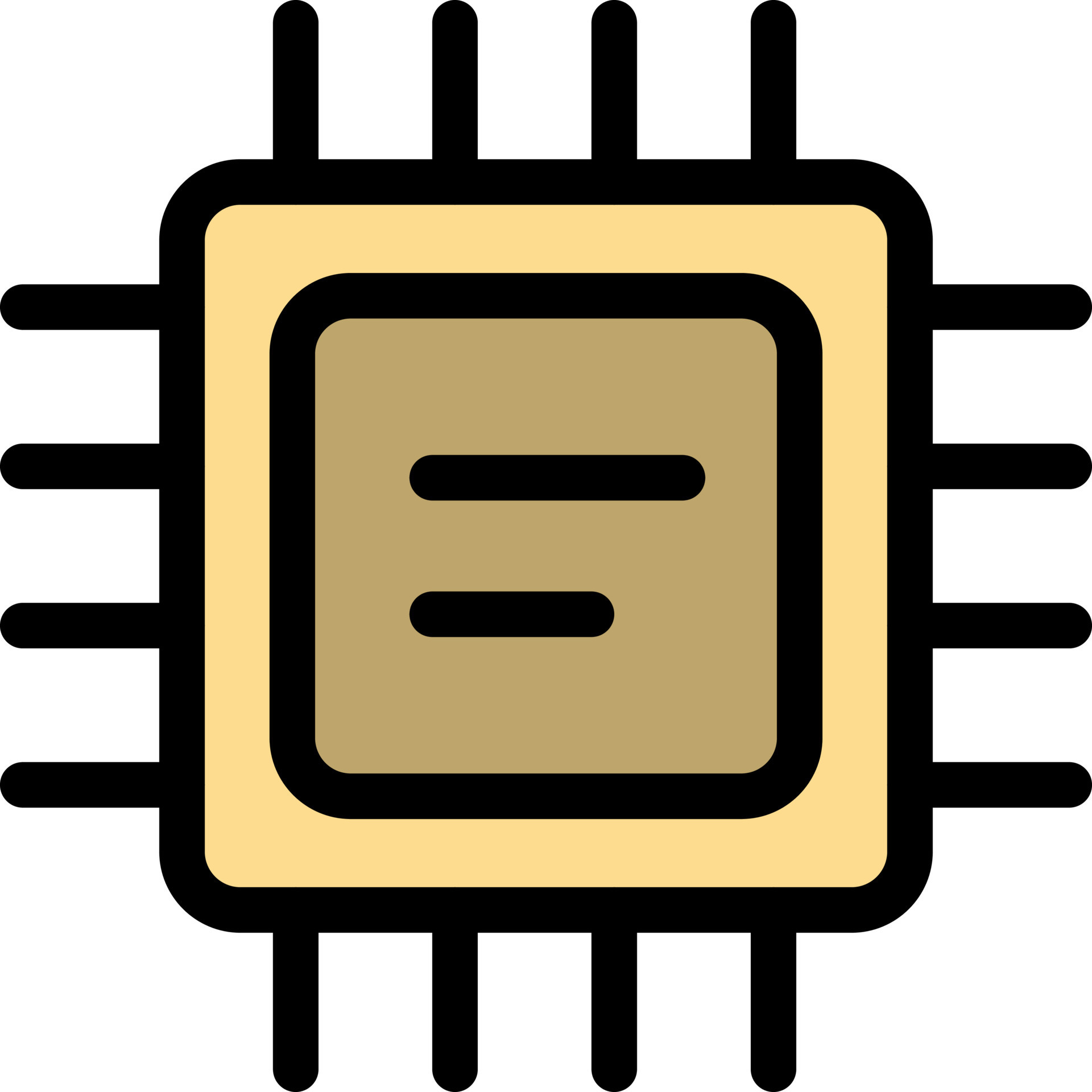 Cpu Microchip Processor Flat Color Icon Vector Icon Banner Template